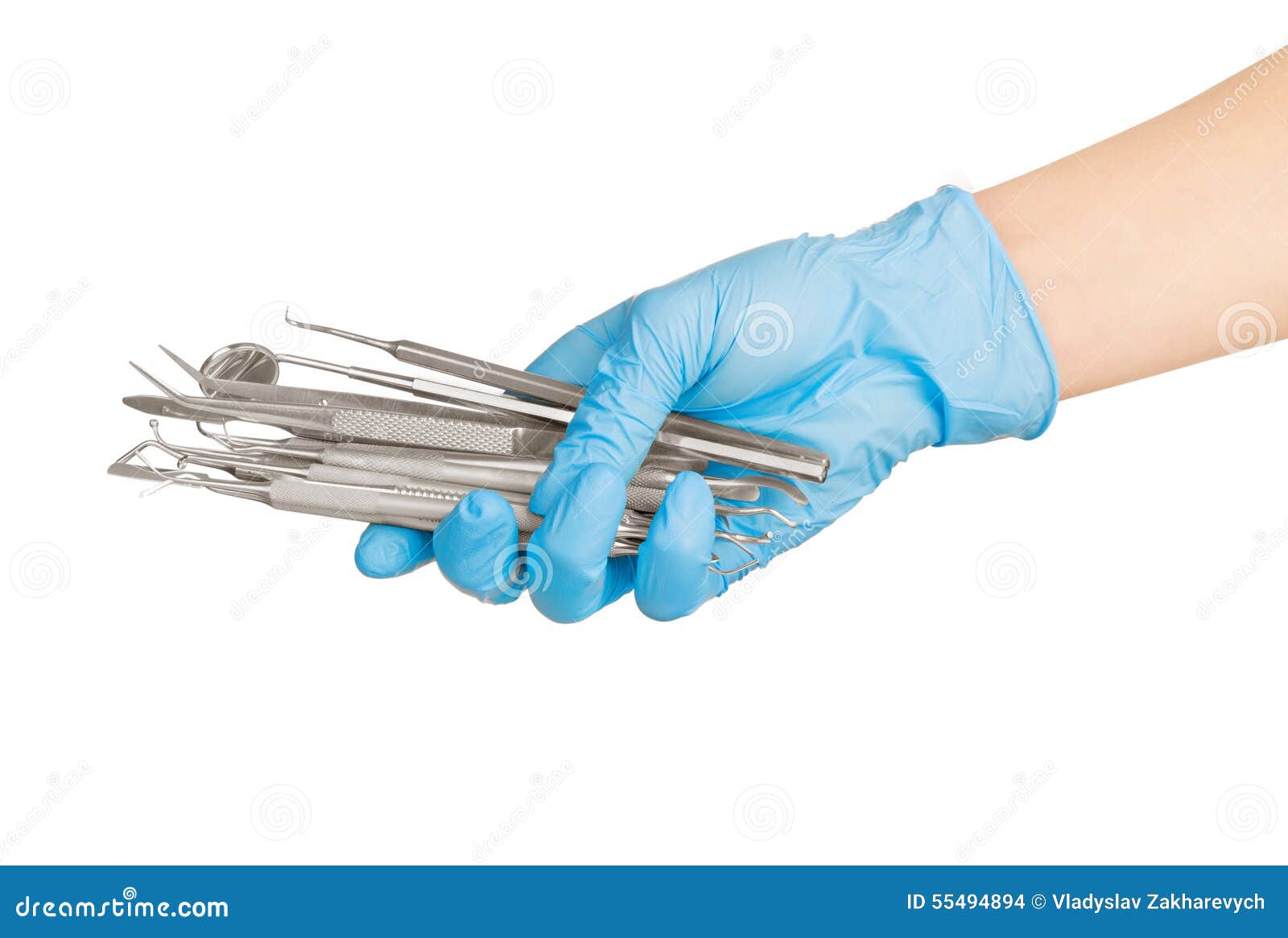 Hands Holding Dental Instruments Stock Photo - Image of health, female ...