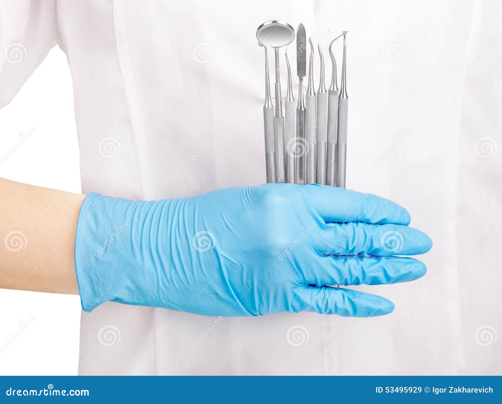 Hands Holding Dental Instruments Stock Image - Image of hand, dental ...