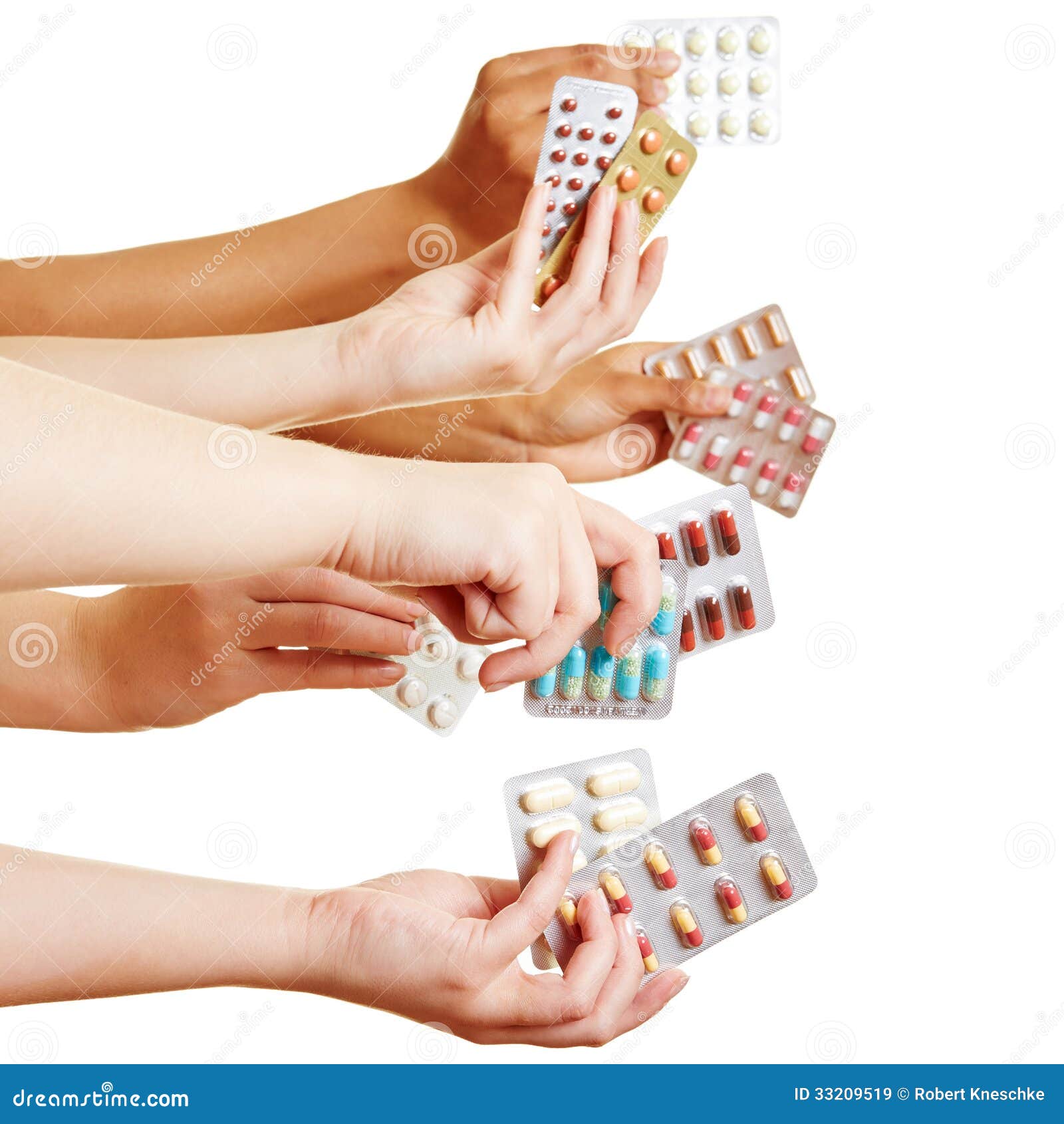 Hands Holding Different Medication Stock Image - Image of hand ...
