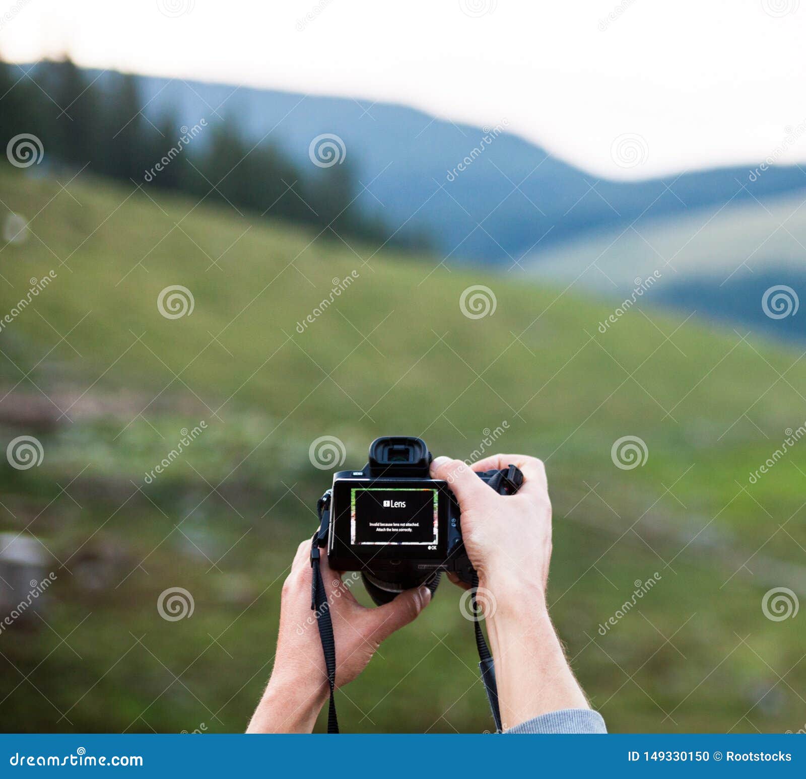 Hands Holding the Digital Photo Camera Stock Photo - Image of film ...