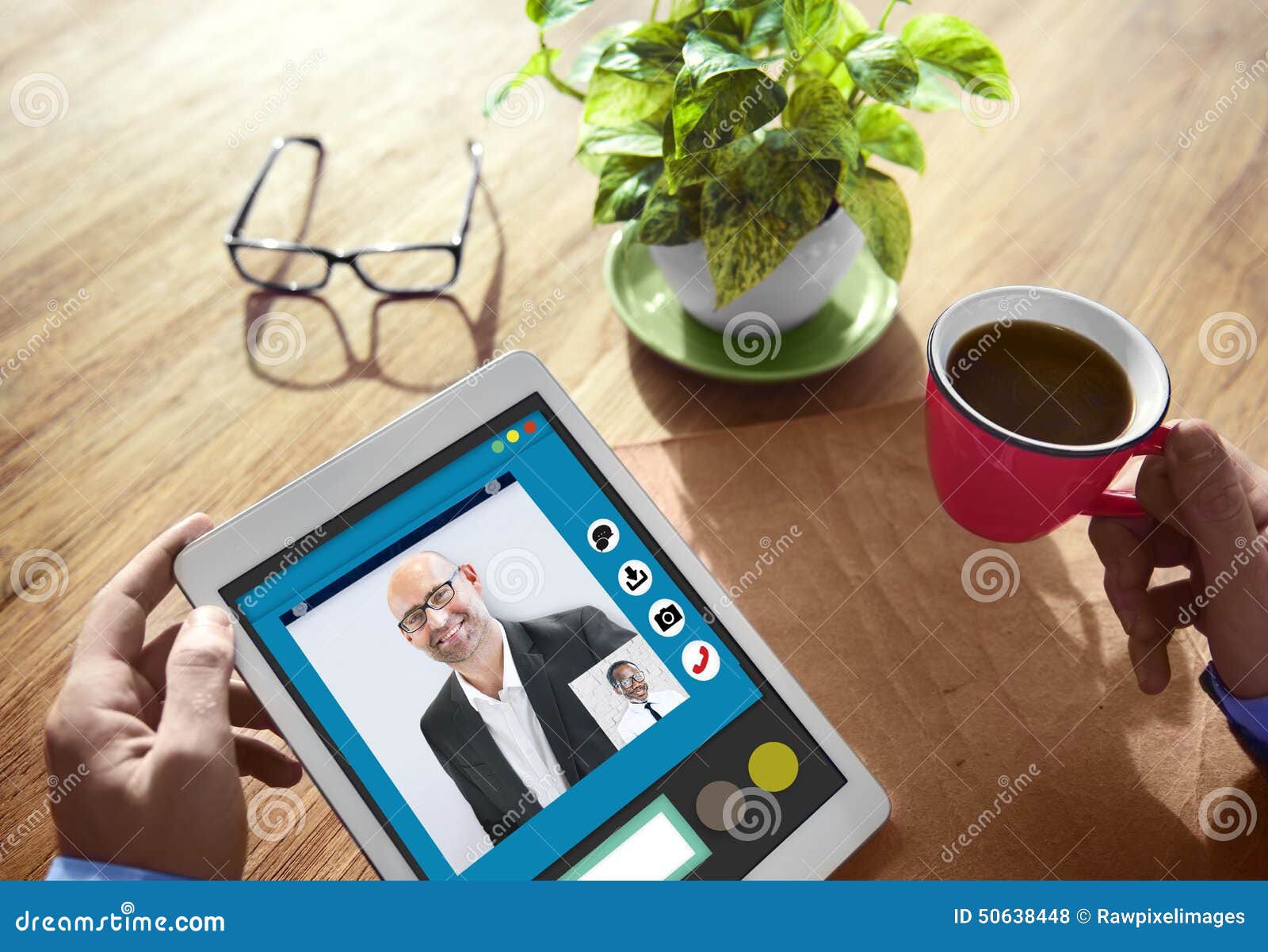 Hands Holding Digital Tablets People Communication Stock Photo - Image ...