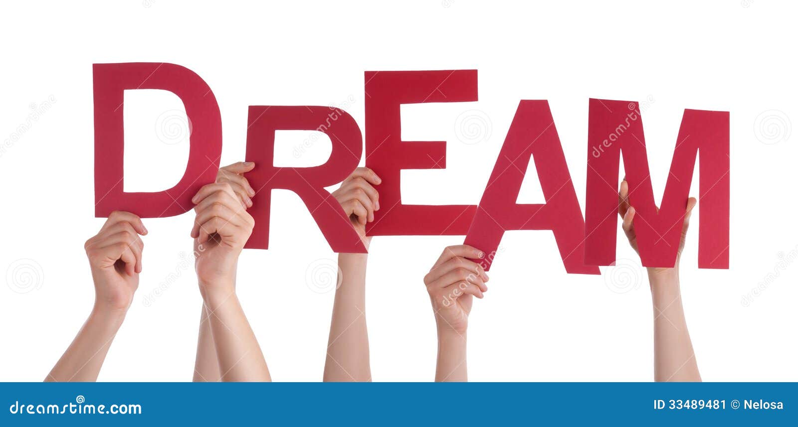 Hands Holding Dream stock image. Image of night, letters - 33489481