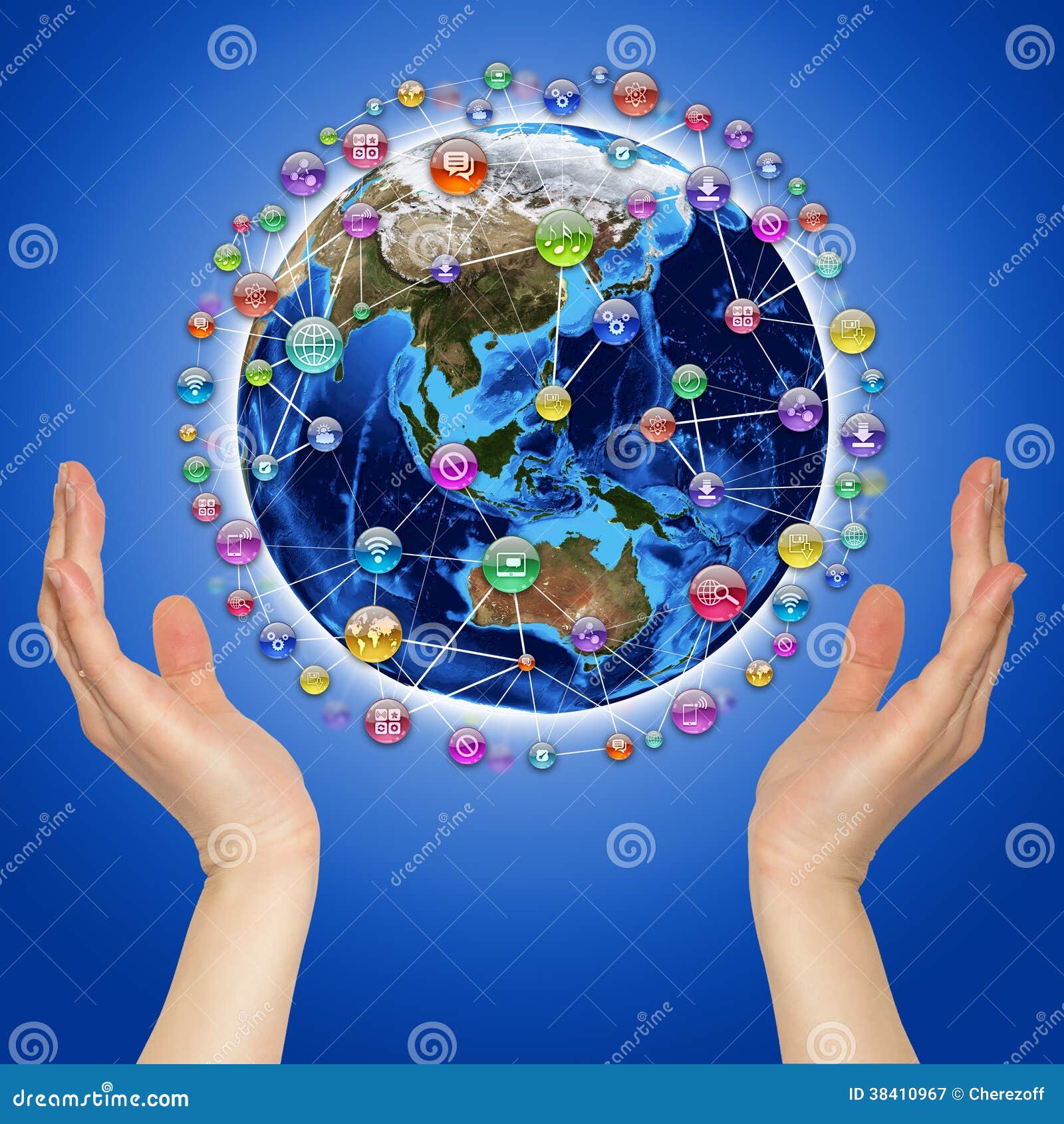 Hands holding earth stock image. Image of connection - 38410967