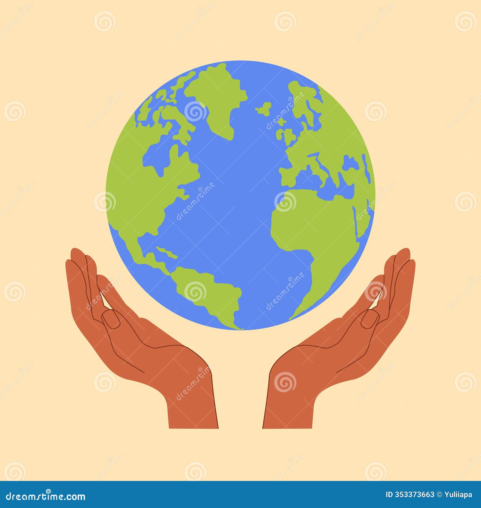 Hands Holding Earth Globe Poster, Banner. Save the Planet, Protect the ...