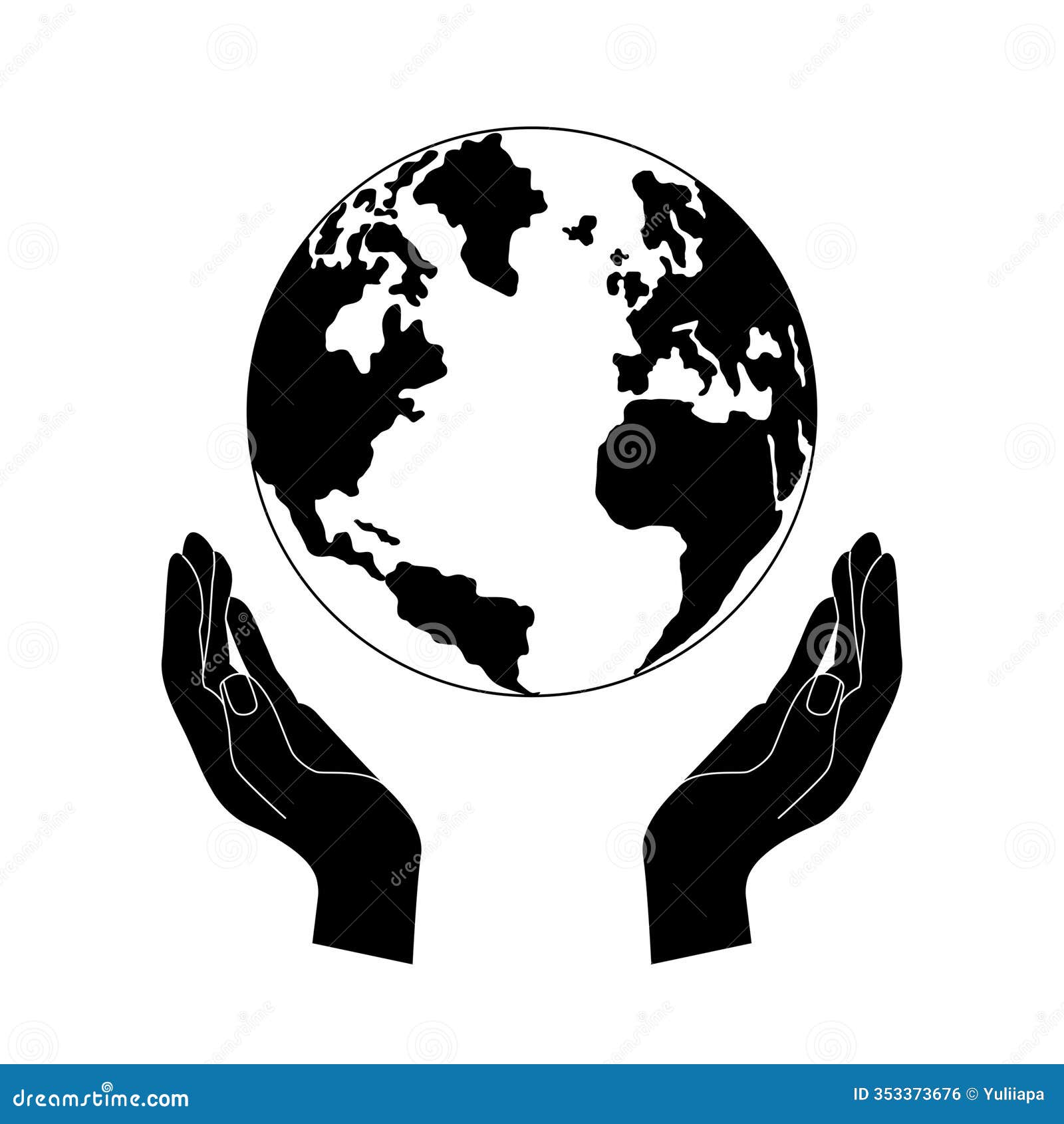 Hands Holding Earth Globe Poster, Banner. Save the Planet, Protect the ...