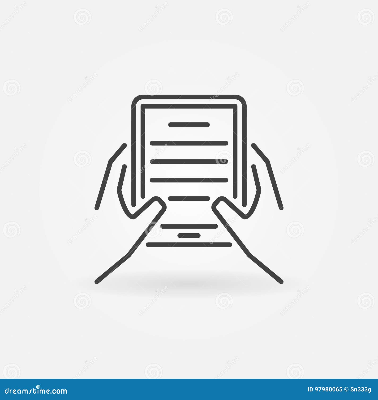 Hands Holding Ebook Reader Icon Stock Vector - Illustration of logo ...