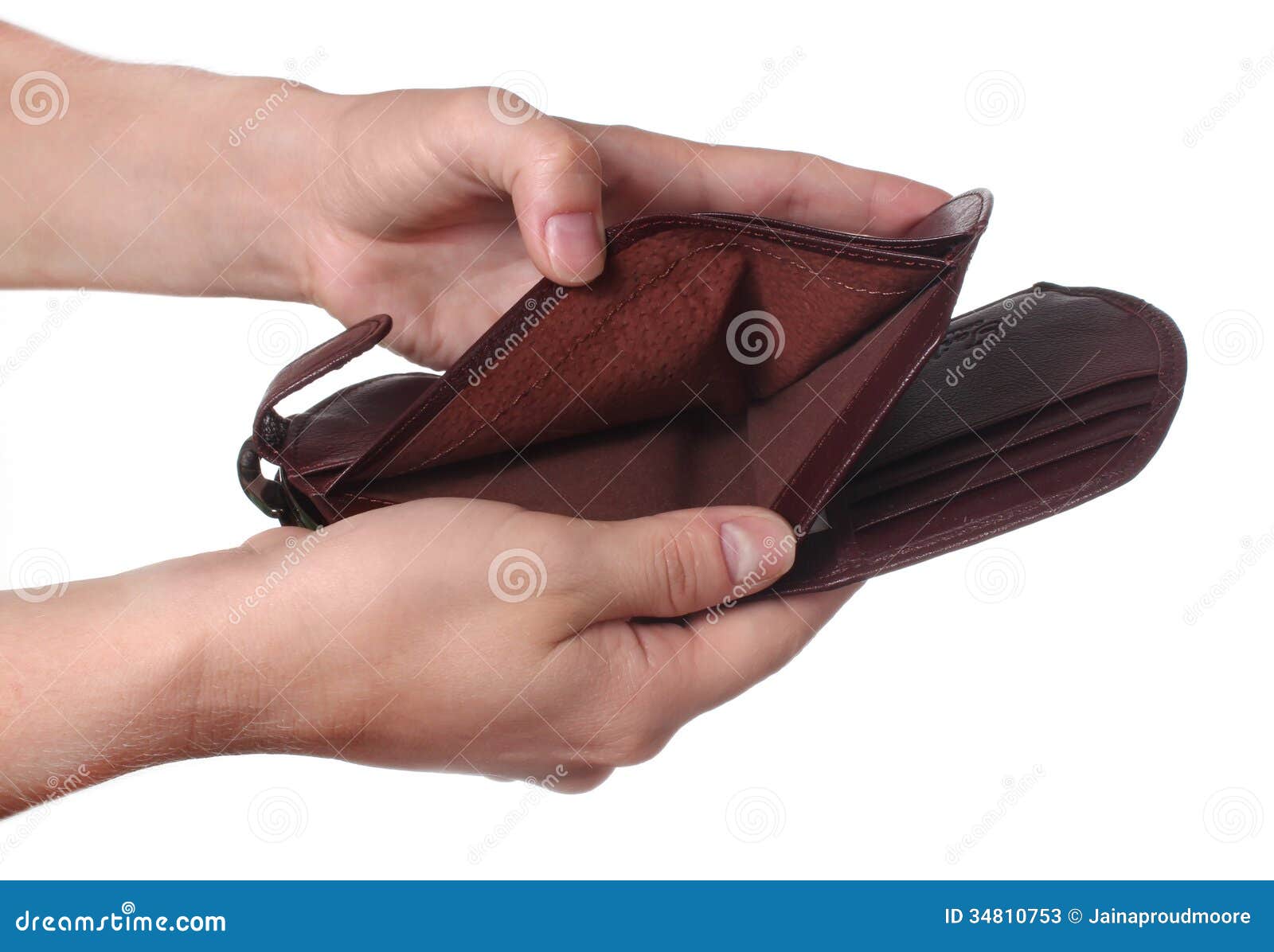 Hands Holding an Empty Wallet Stock Image - Image of holding, money ...