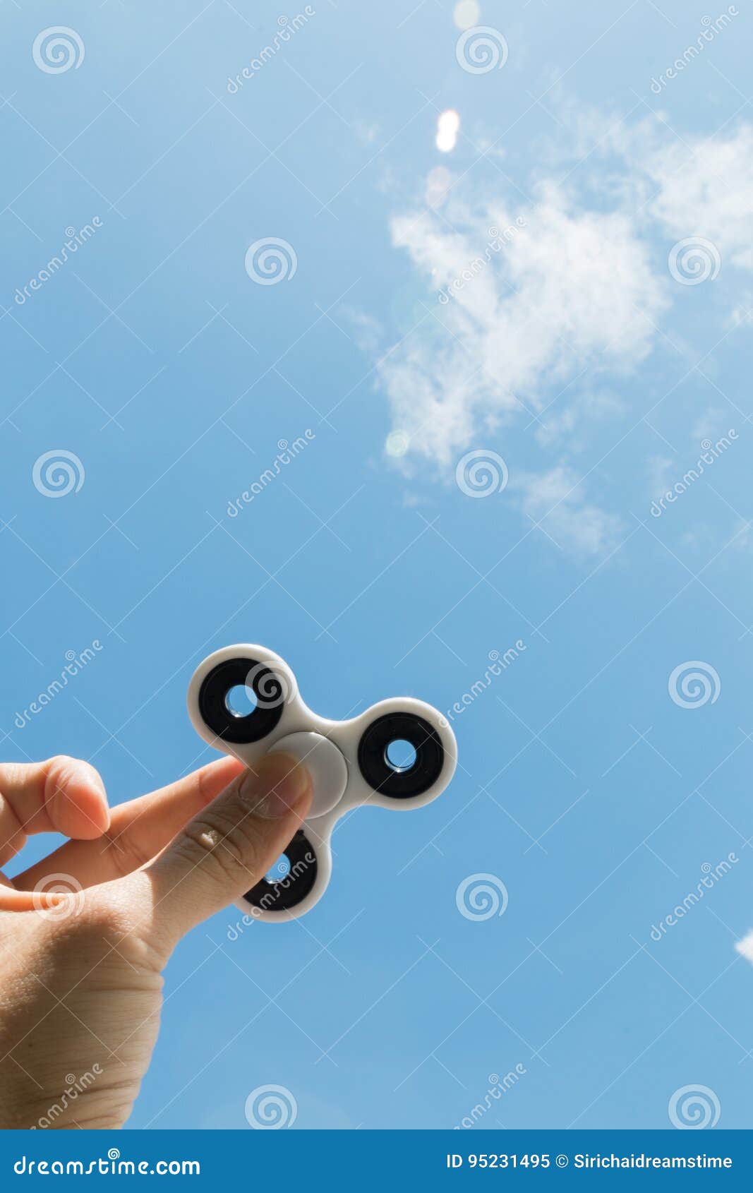 Hands Holding Fidget Spinner Toy Stock Image - Image of spinners ...