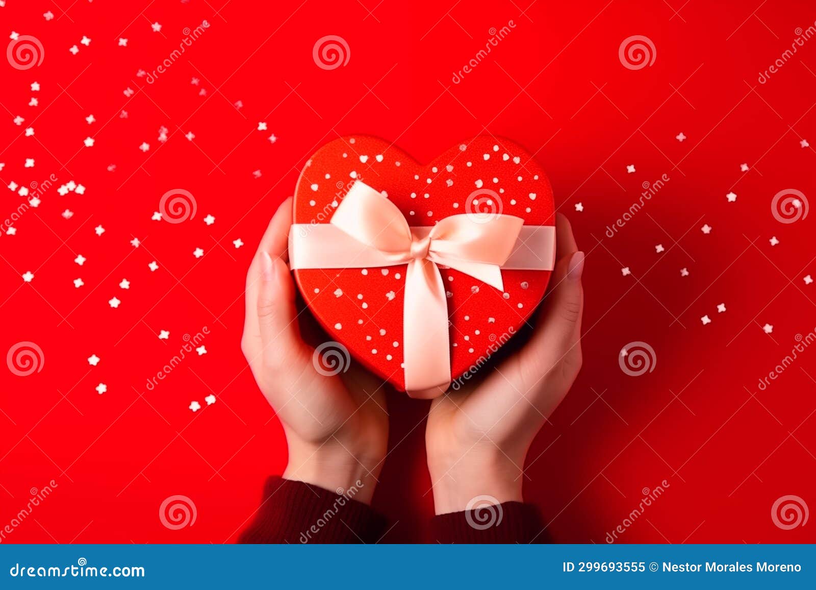 Hands Holding a Fight on a Heart Shape Box Stock Image - Image of heart ...