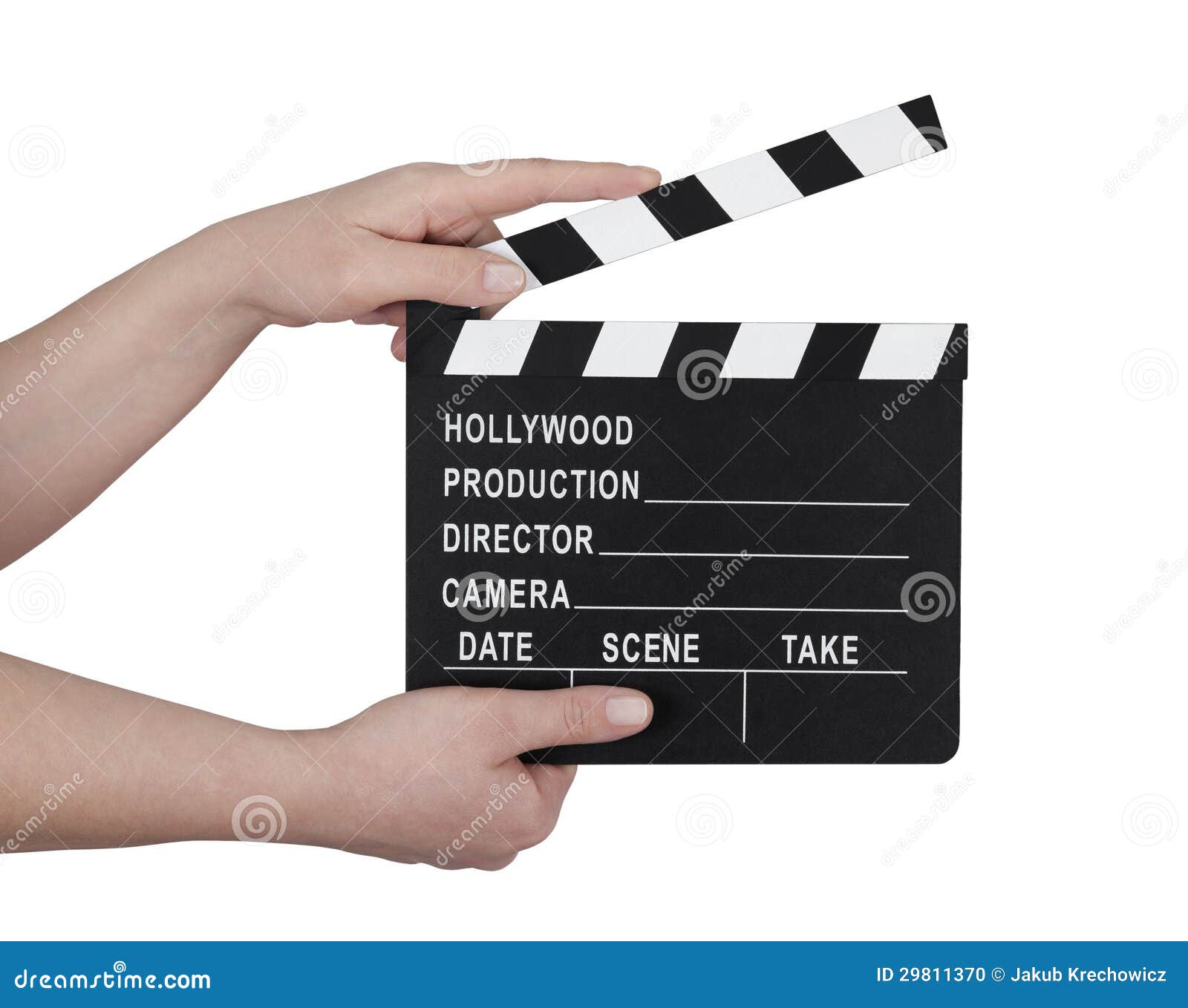Film clapperboard stock photo. Image of chalkboard, palm - 29811370