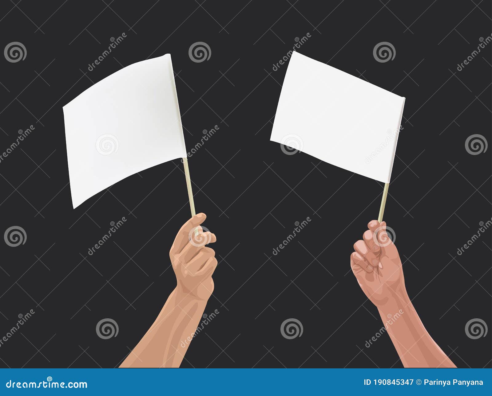 Hands Holding Flag stock illustration. Illustration of finger - 190845347