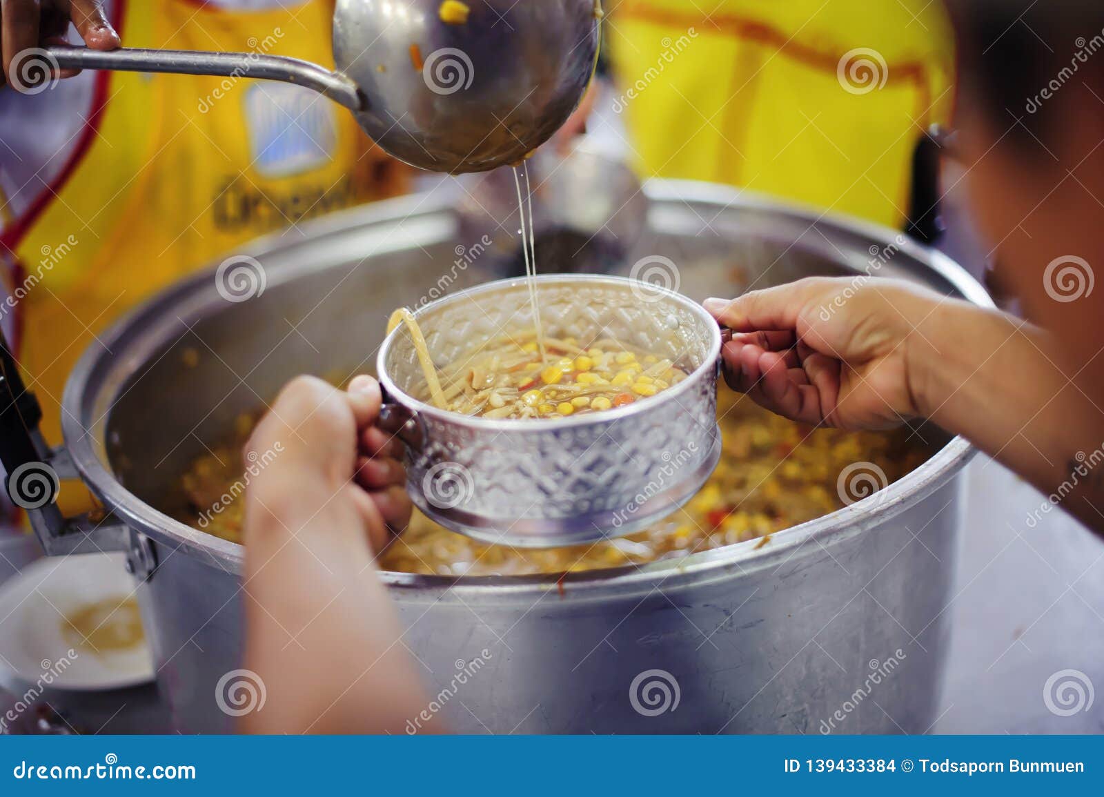 Hands Holding Food: Hunger Problems are Assisted by People in Society ...