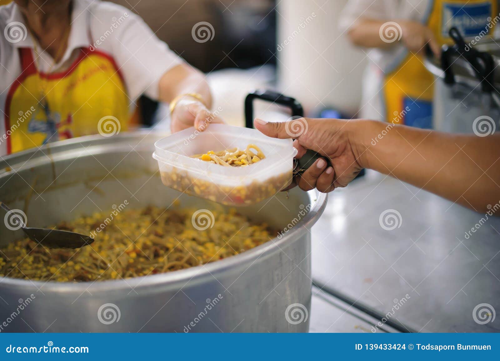 Hands Holding Food: Hunger Problems are Assisted by People in Society ...