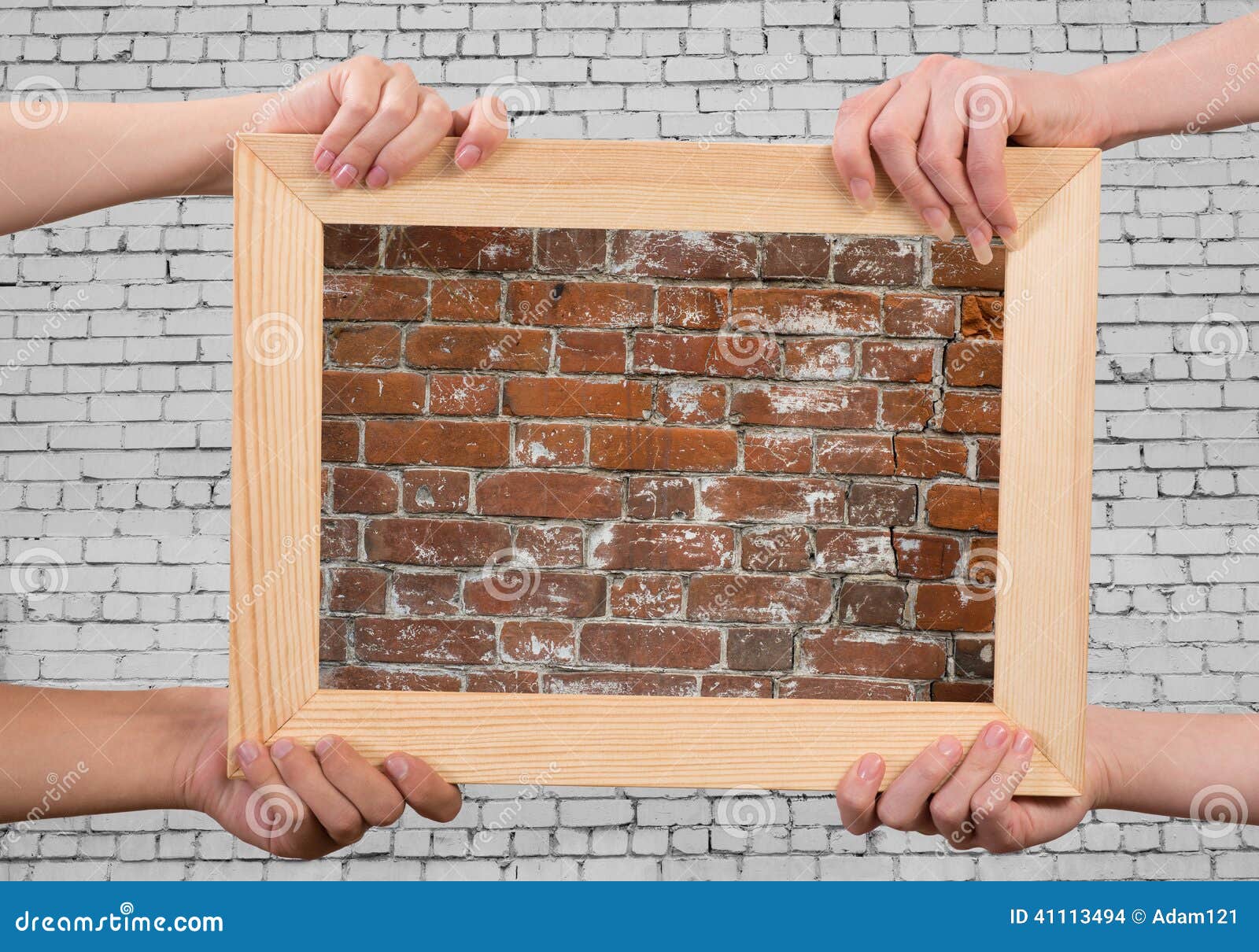 Hands holding frames stock photo. Image of advertisement - 41113494