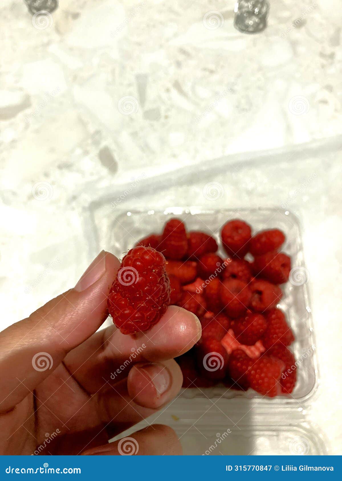 Hands Holding Fresh Berries. Raspberries in Hands Stock Image - Image ...