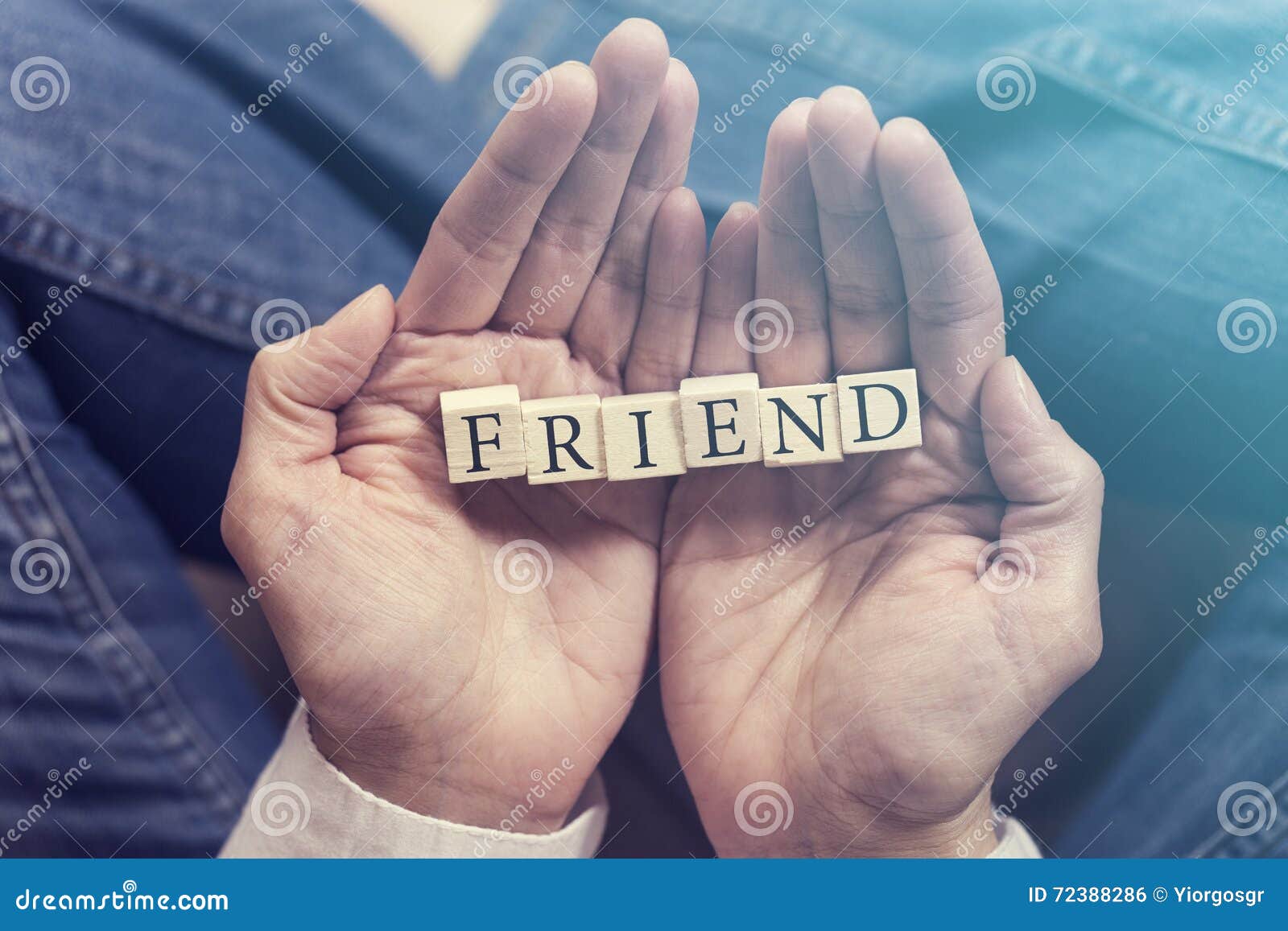 Hands Holding Friend Message Stock Photo - Image of concept, modern ...