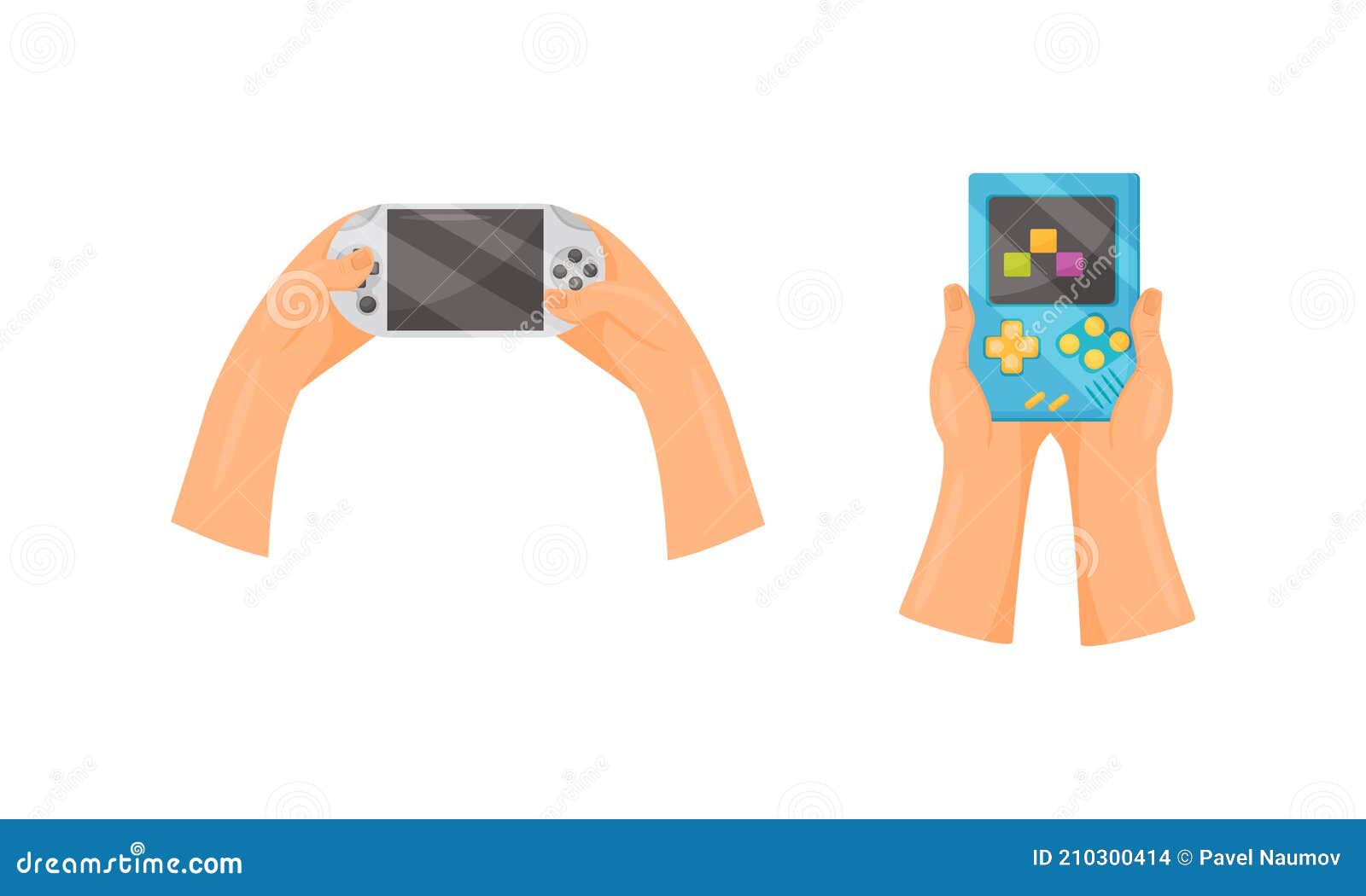 Hands Holding Gamepads or Controller Playing Video Game Vector Set ... Hands Holding Gamepads or Controller Playing Video Game Vector Set ...
