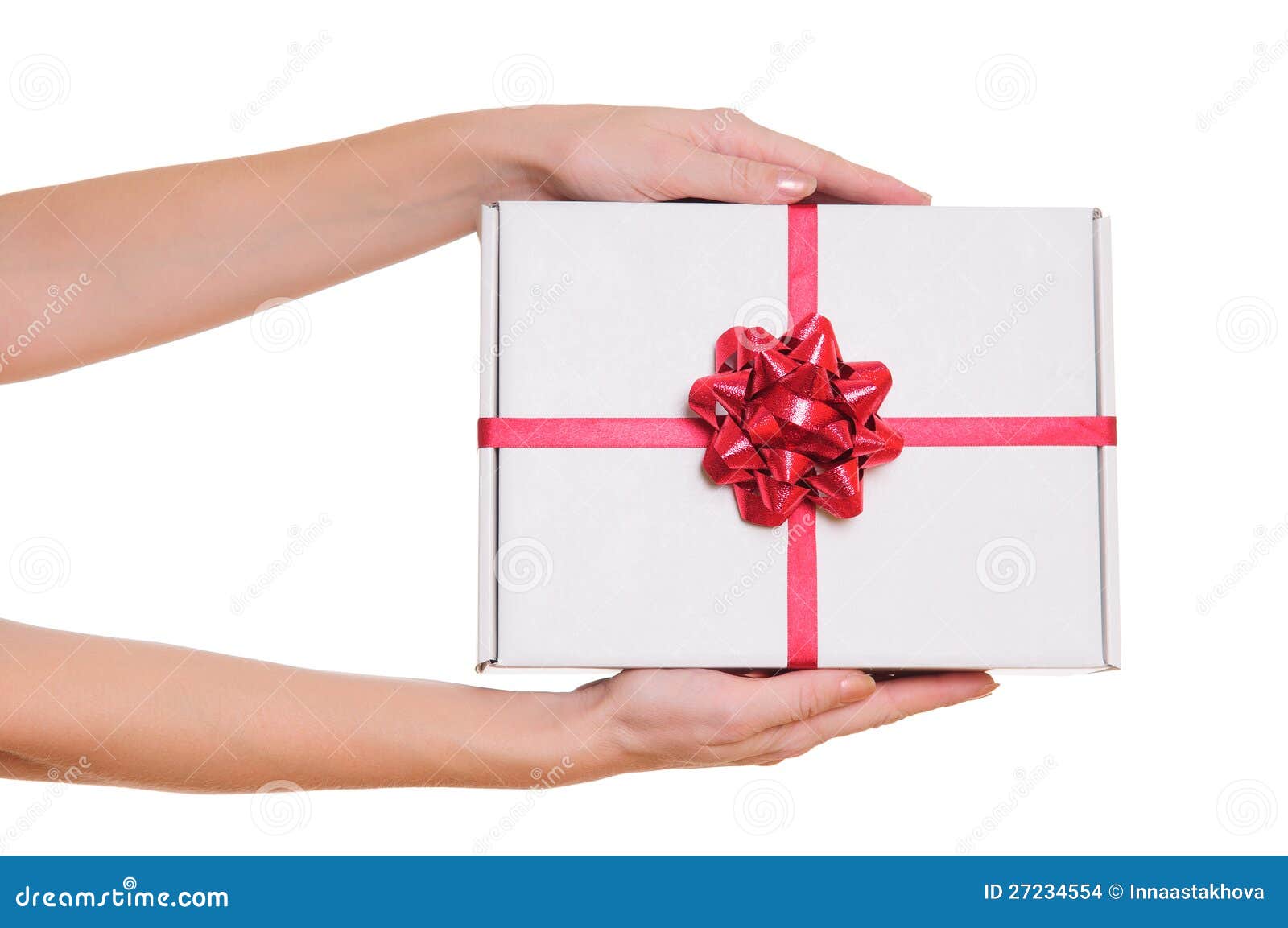 Hands holding gift box stock photo. Image of santa, package - 27234554