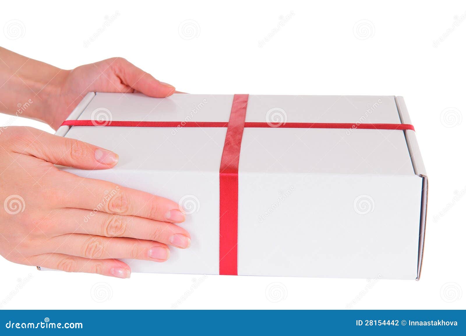 Hands holding gift box stock photo. Image of celebrate - 28154442