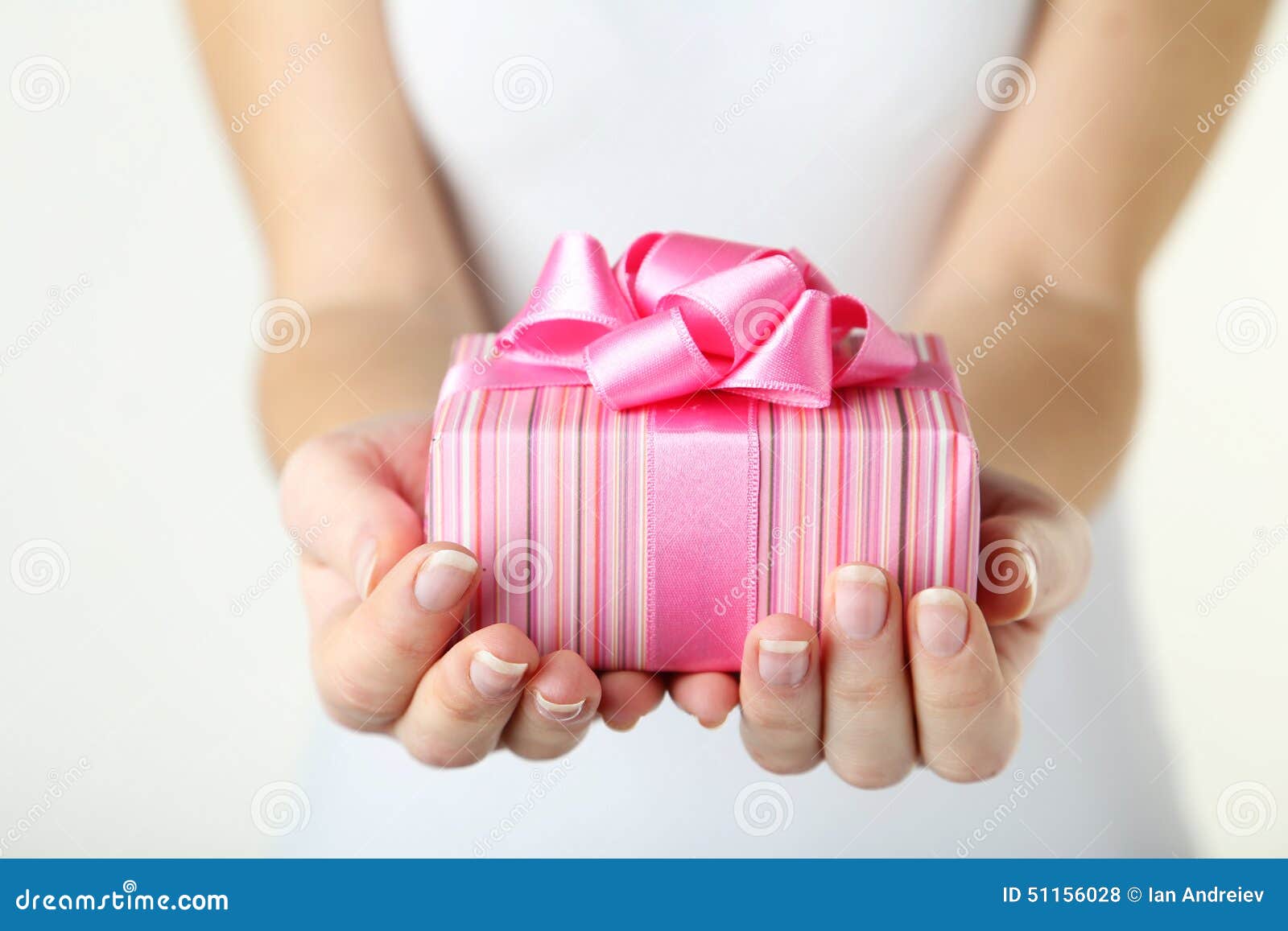 Hands holding gift box stock photo. Image of christmas - 51156028