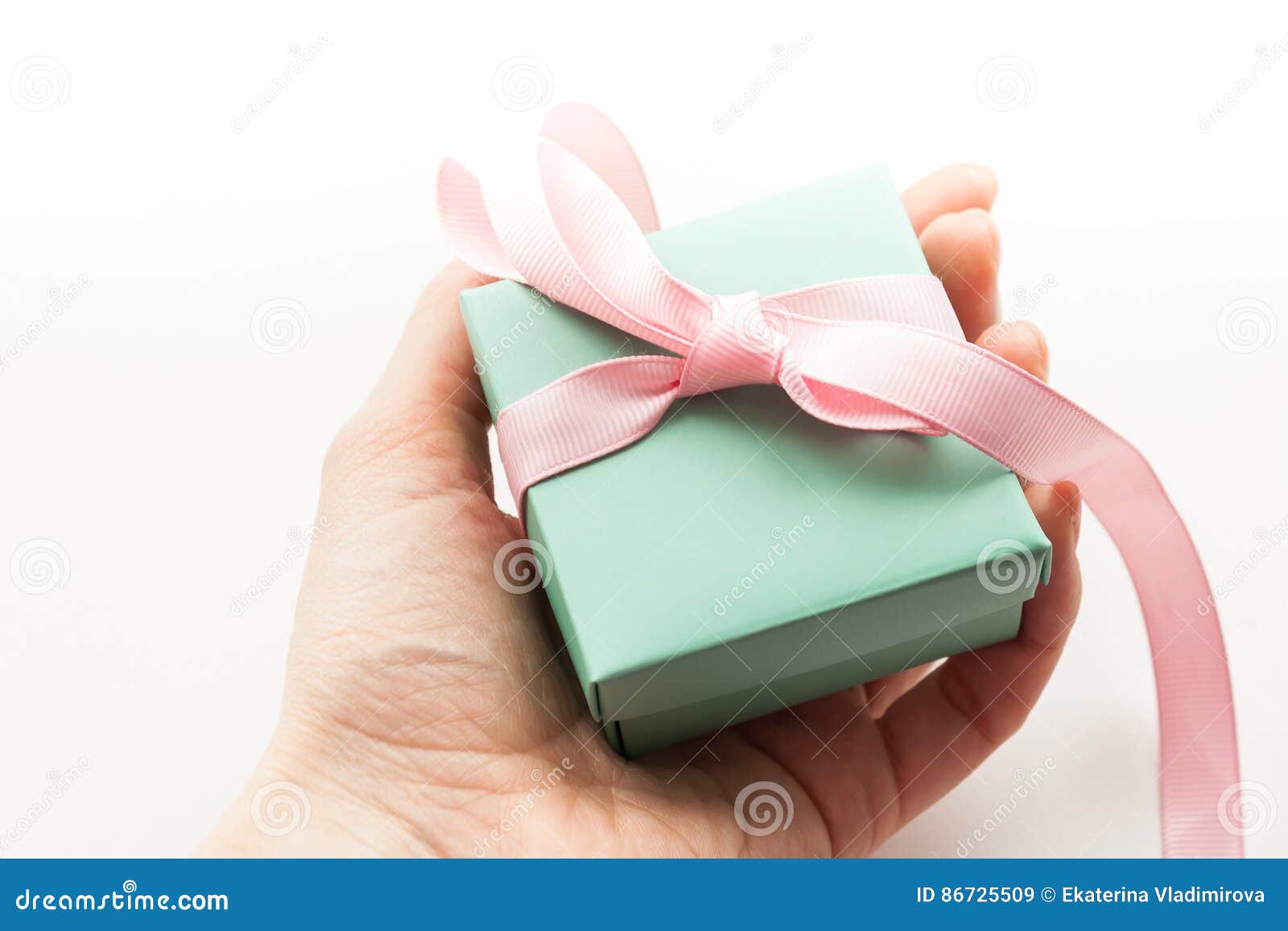 Hands Holding Gift Box Isolated on White Background. Stock Image ...