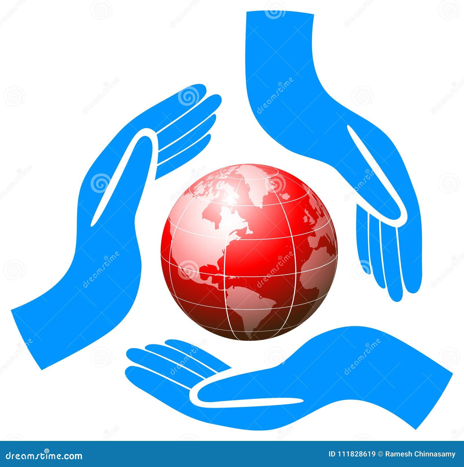 Hands Holding Globe Care Logo Stock Vector Illustration Of Energy