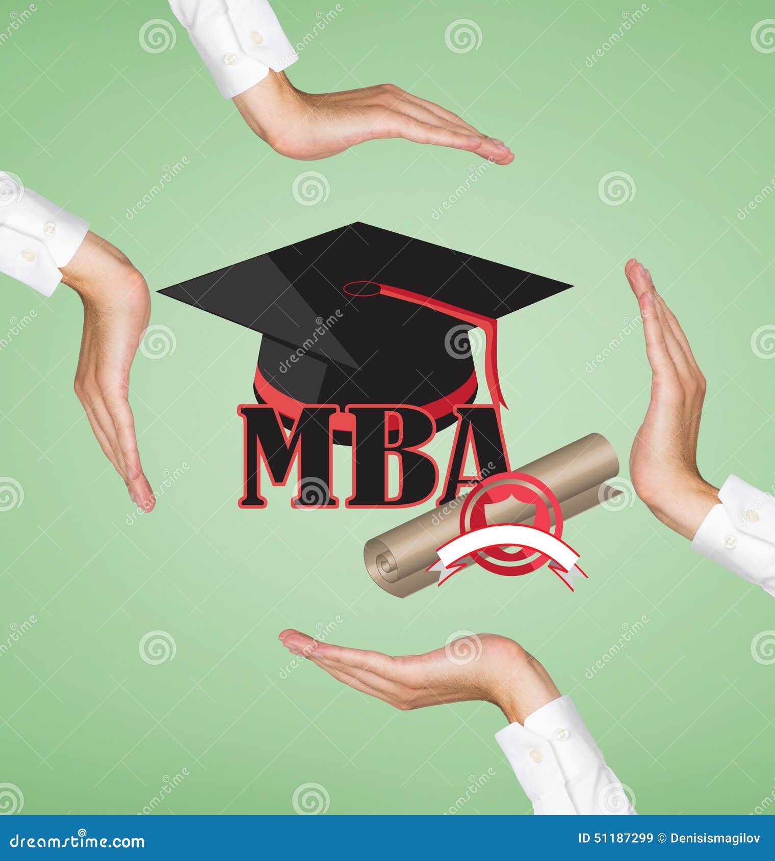 Hands Holding Graduation Cap Stock Image - Image of diploma, exam: 51187299