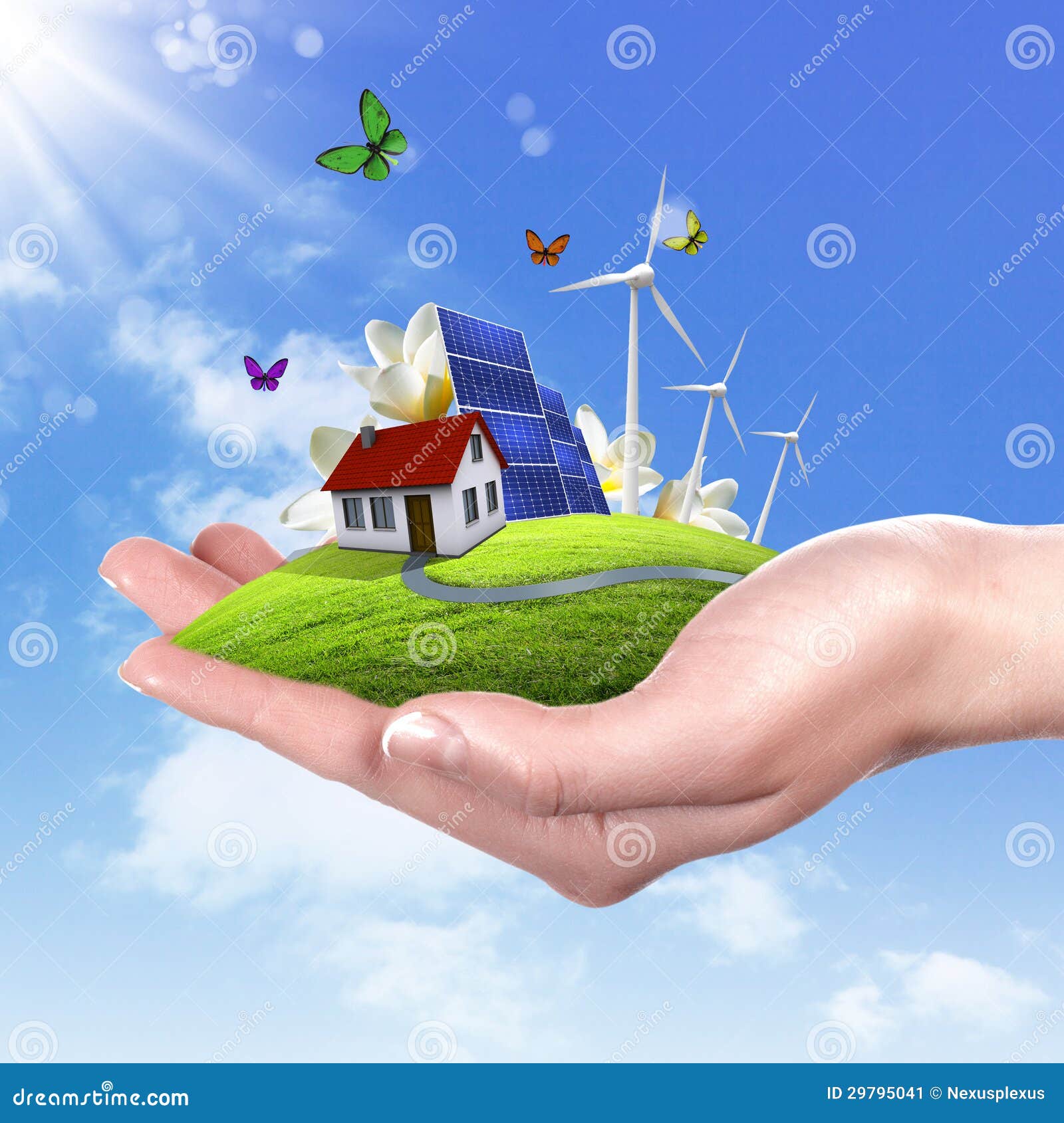 Ecology and safe energy stock image. Image of alternative - 29795041