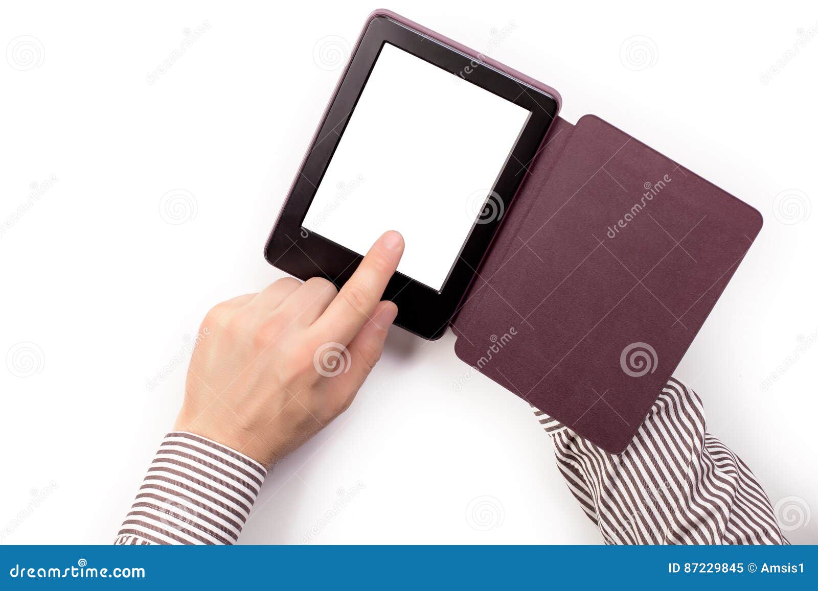Hands Holding Hand Ereader E-reader Stock Image - Image of digital ...