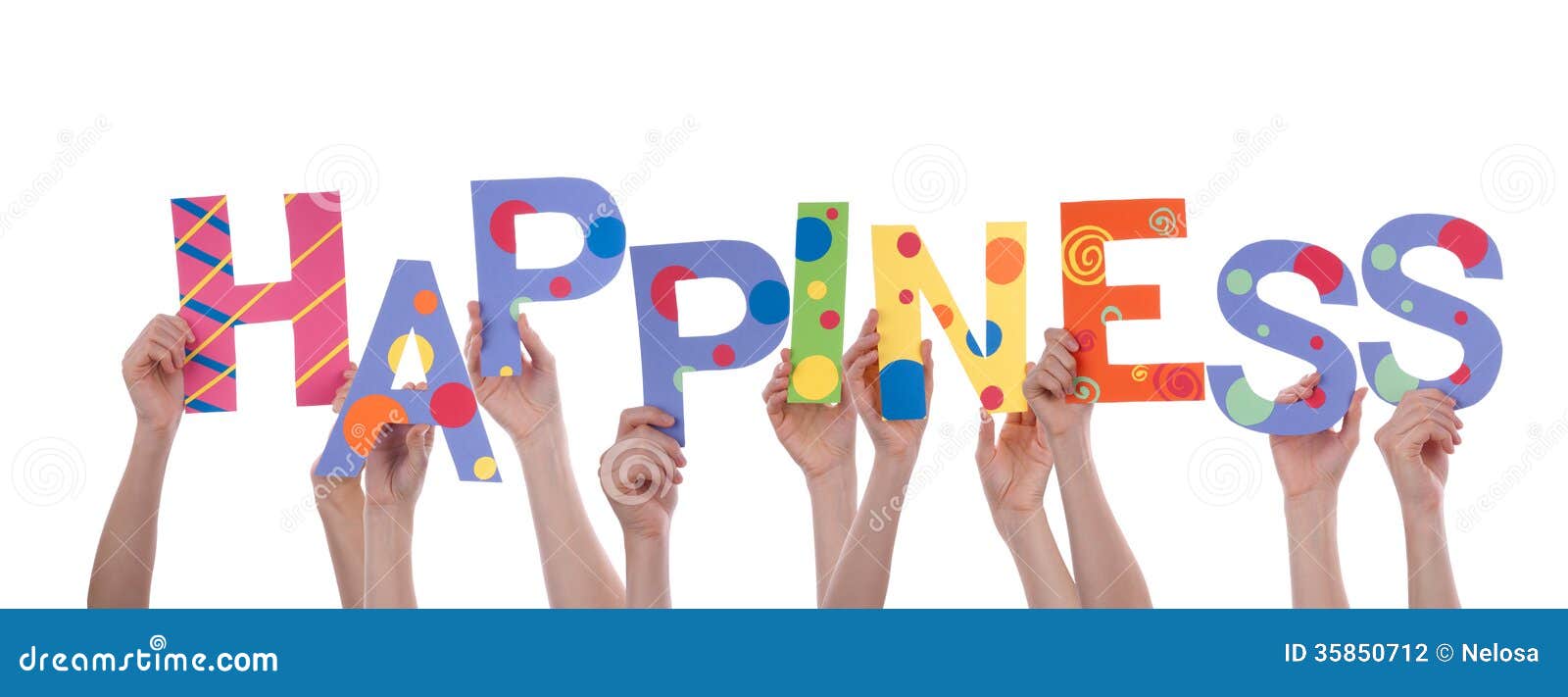 Hands Holding Happiness stock photo. Image of colorful - 35850712
