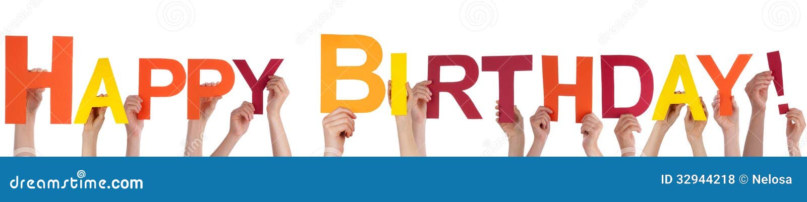 Hands Holding Happy Birthday Stock Photo - Image of design, colorful ...