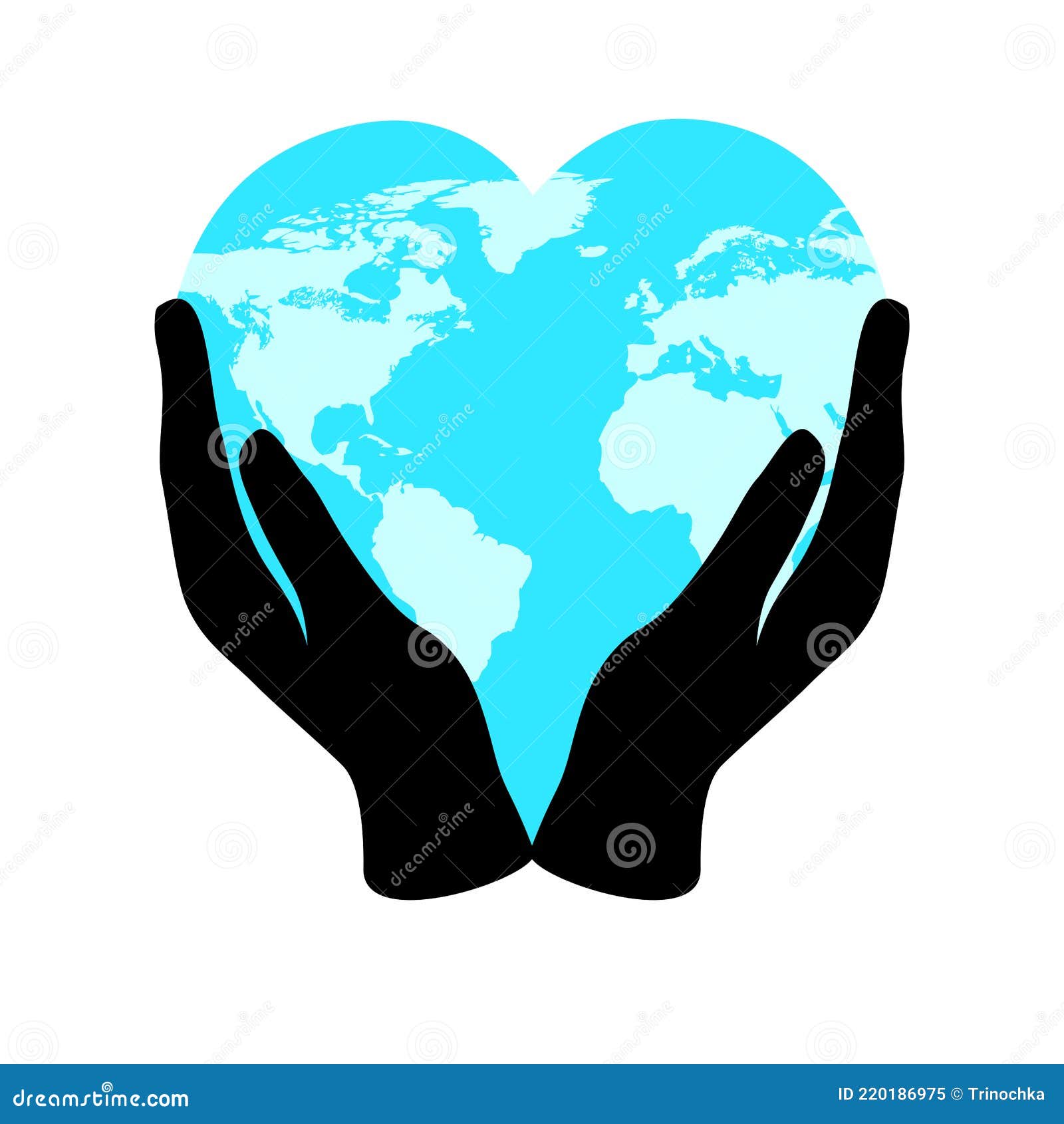 Hands Holding a Heart-shaped Earth Isolated on a White . Caring for the ... Hands Holding a Heart-shaped Earth Isolated on a White . Caring for the ...