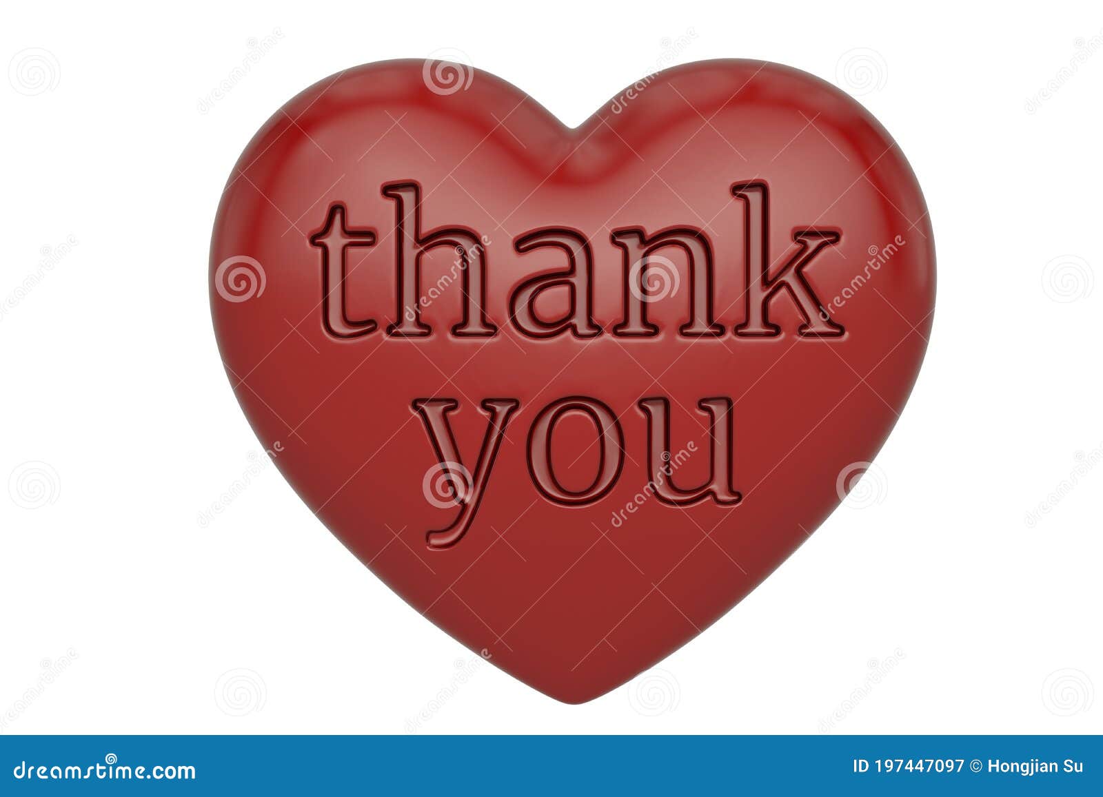 Hands Holding Heart with the Text Thank You 3D Render. 3D Illustration ...