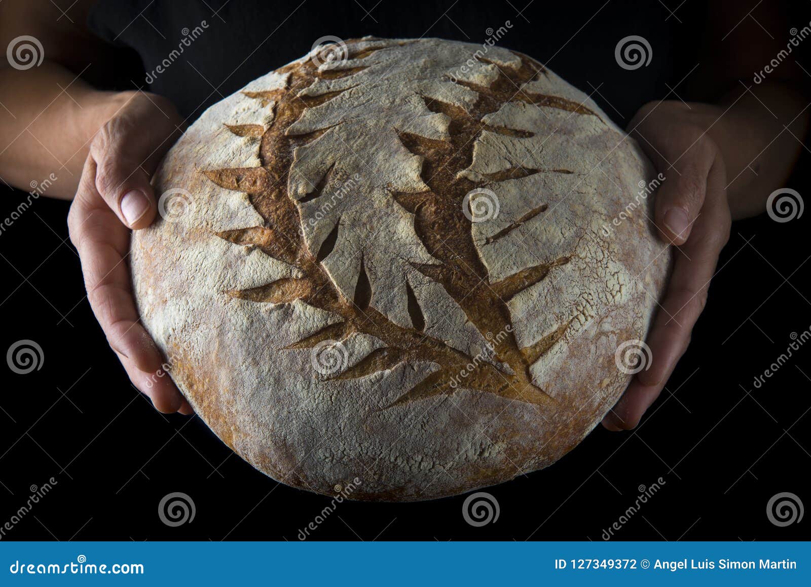 Hands Holding a Homemade Loaf of Bread Stock Photo - Image of healthy ...