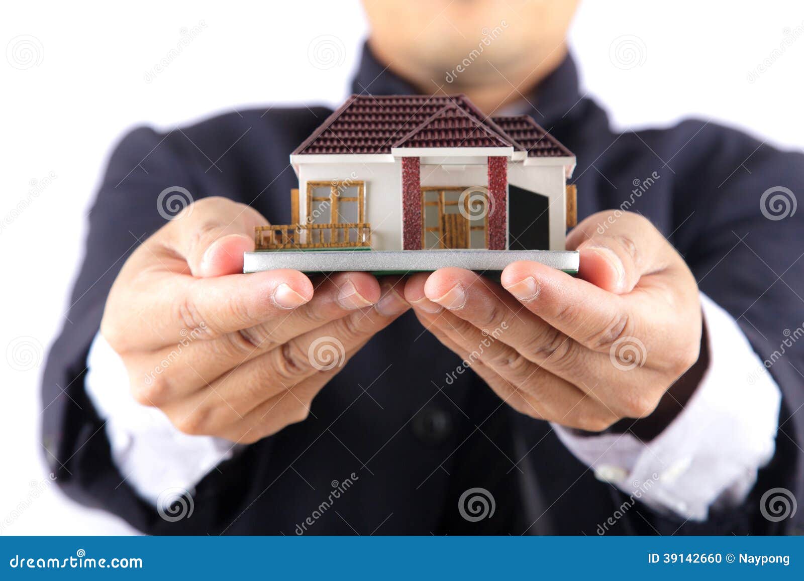 Hands holding a house stock photo. Image of building - 39142660