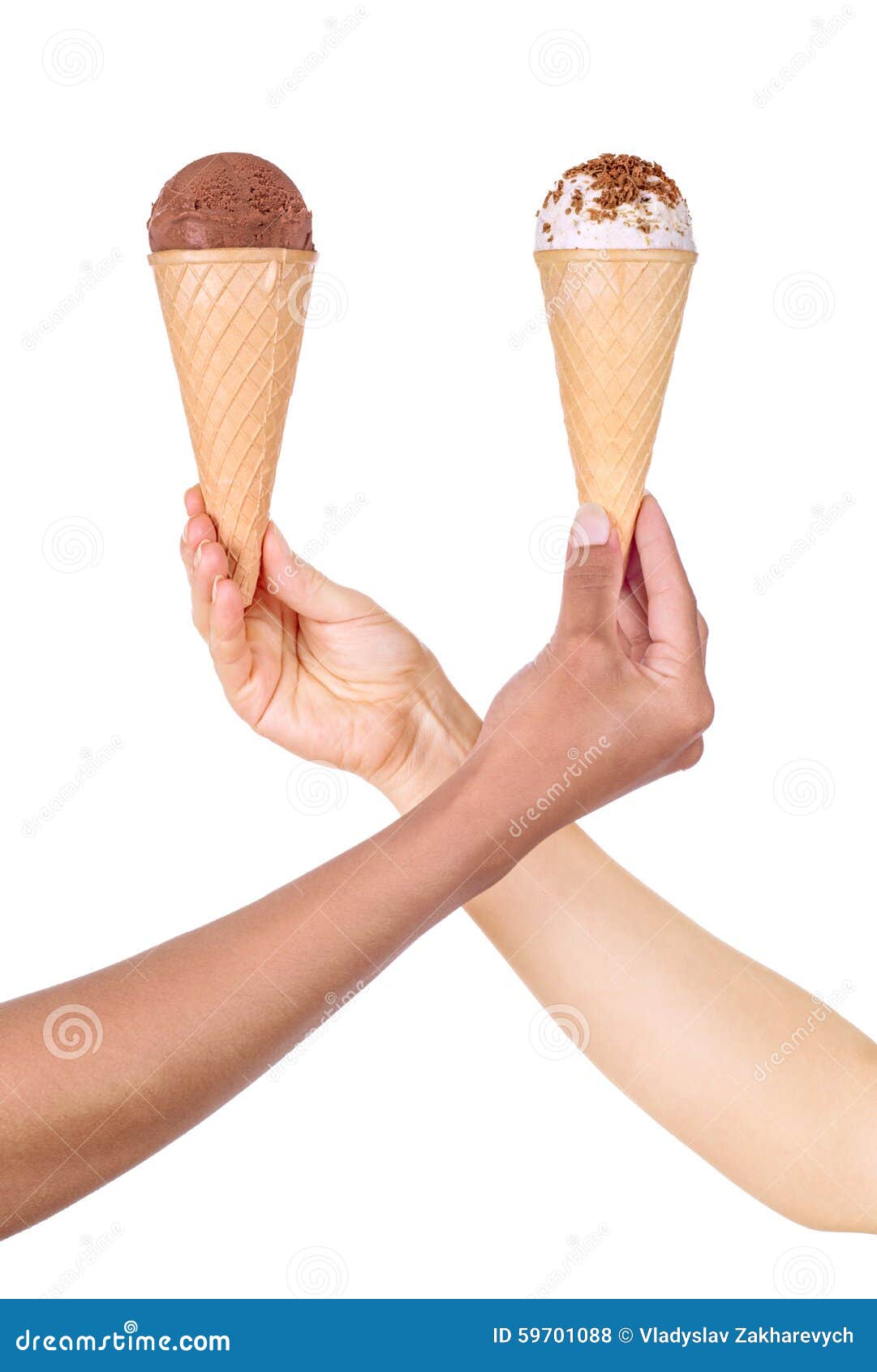 Hands holding ice cream stock photo. Image of closeup - 59701088