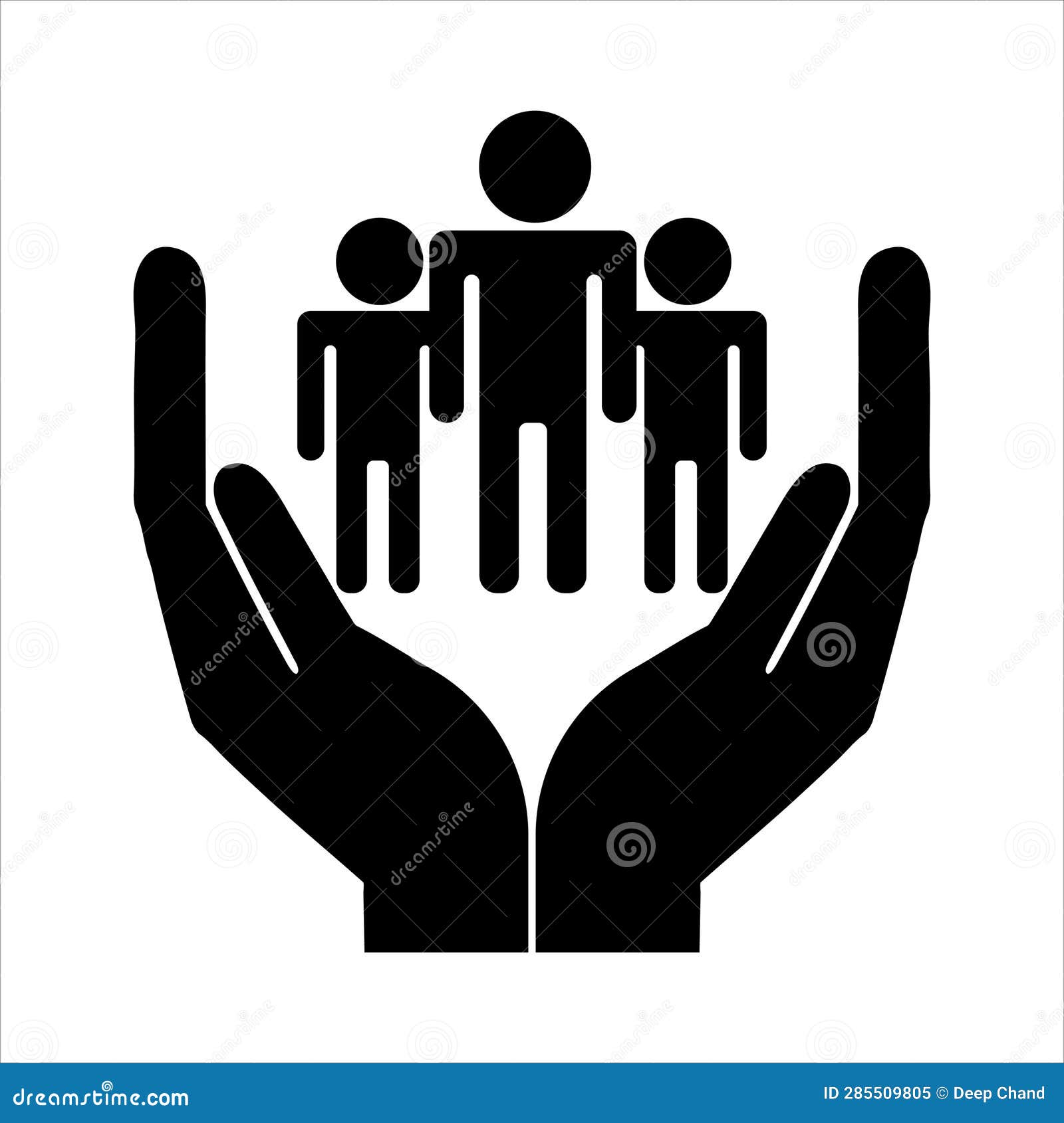 Hands Holding Inclusion Social Equity Icon, Help or Support Employee ...
