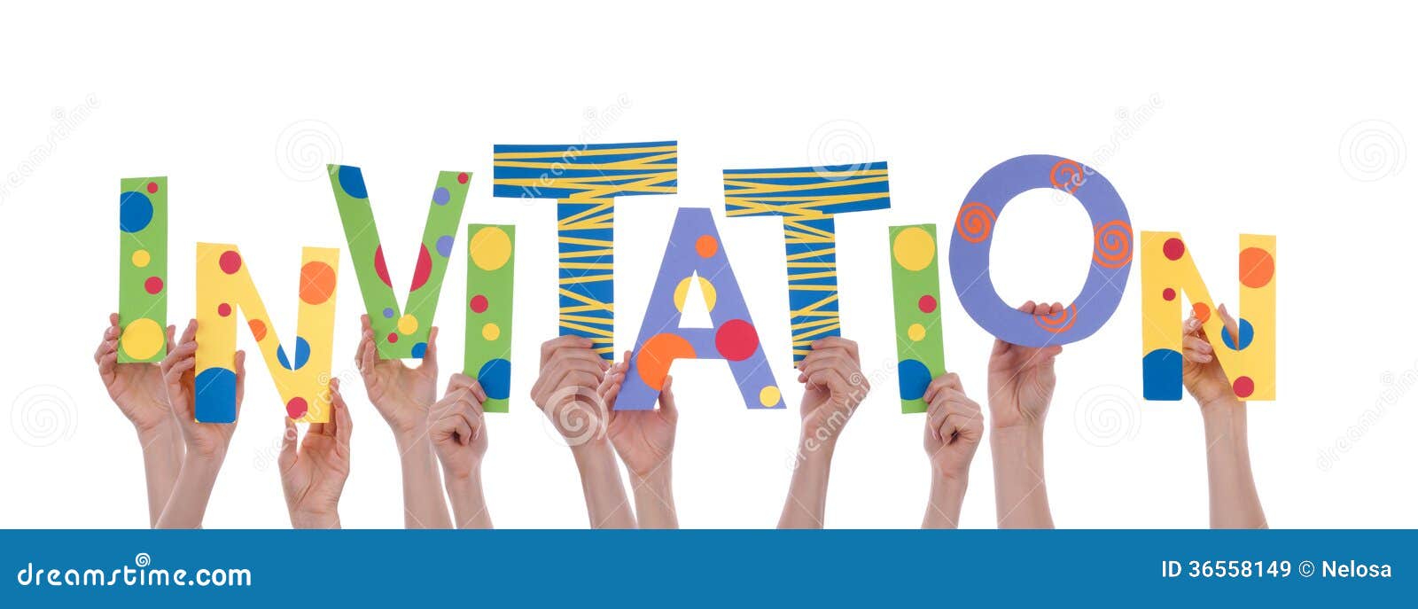 Hands Holding Invitation stock image. Image of people - 36558149