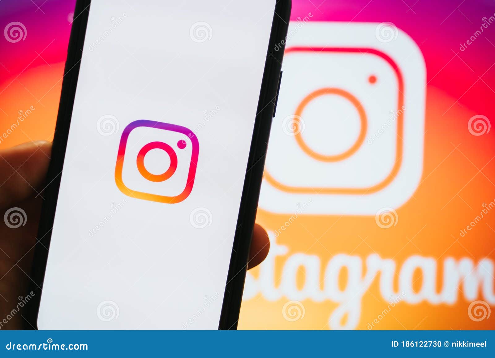 Hands Holding the IPhone with Instagram App on the Screen Editorial ...