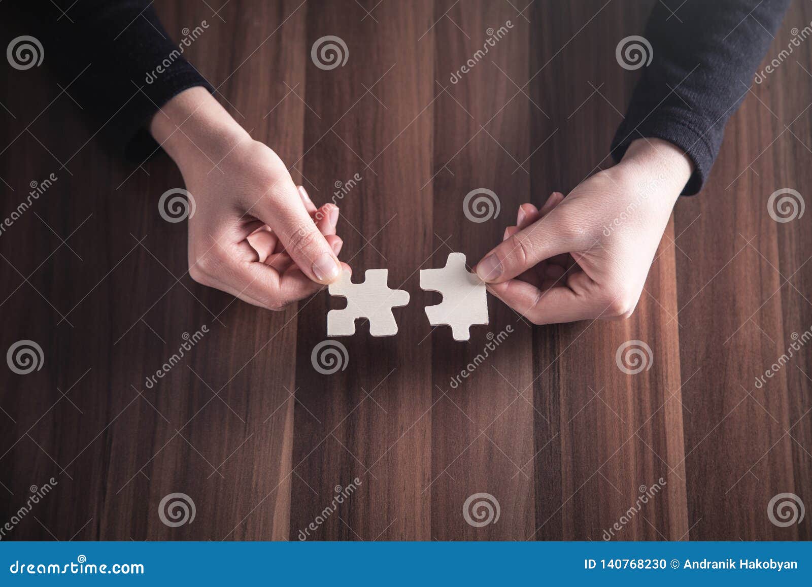 Hands Holding Jigsaw Puzzle Piece. Business Solution, Success Stock ...