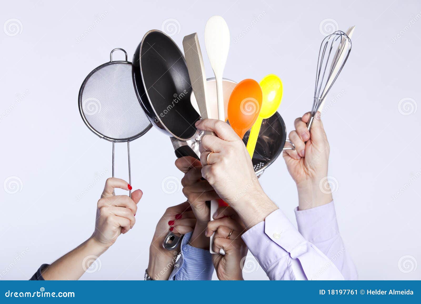 Hands Holding Kitchenware Tools Stock Image - Image of colander ...