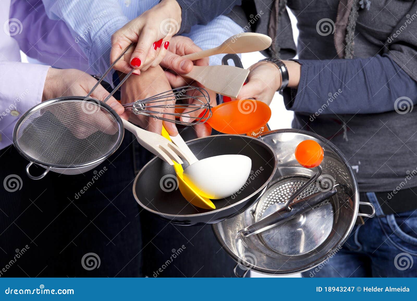 Hands Holding Kitchenware Tools Stock Image - Image of cookware ...