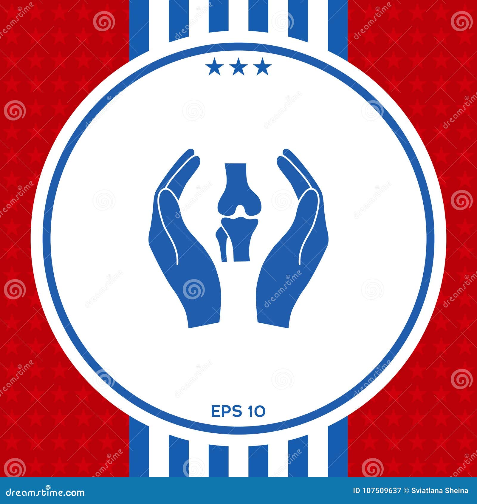 Hands Holding Knee-joint - Protection Icon Stock Vector - Illustration ...