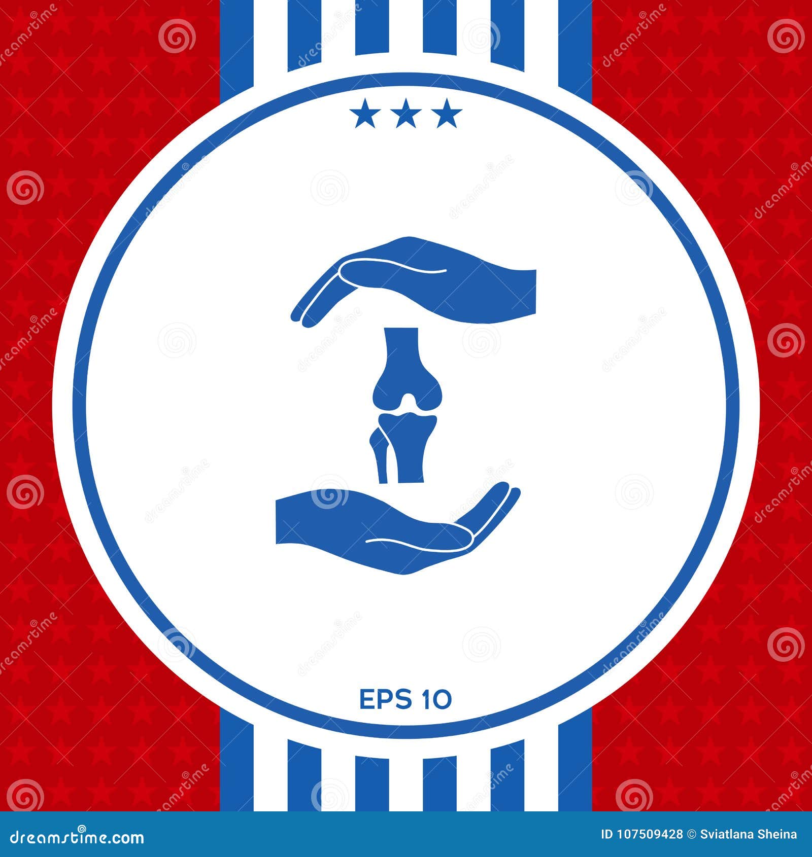 Hands Holding Knee-joint - Protection Symbol Stock Vector ...