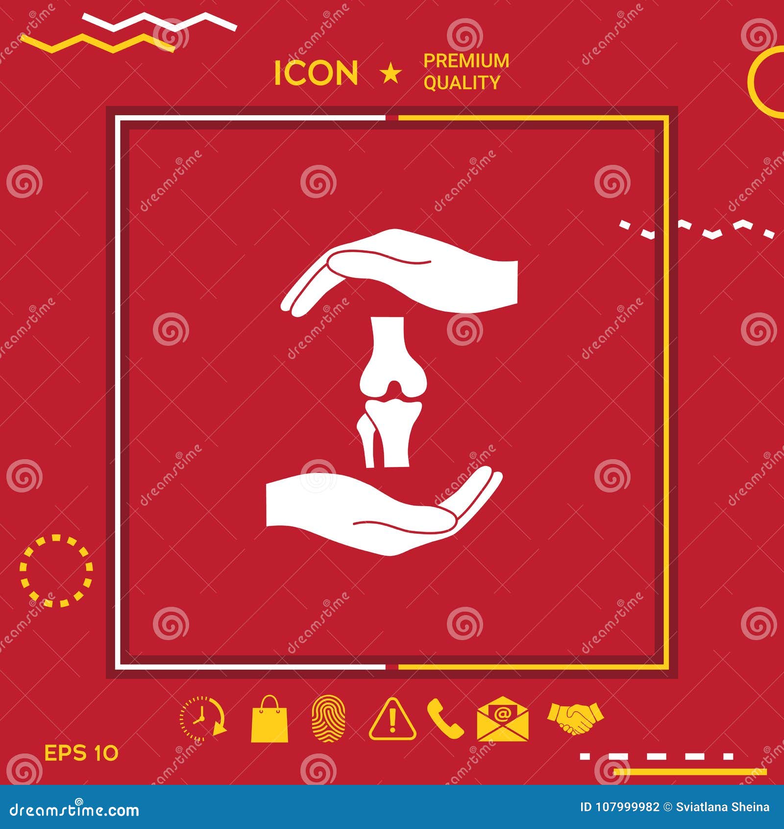 Hands Holding Knee-joint - Protection Symbol Stock Vector ...