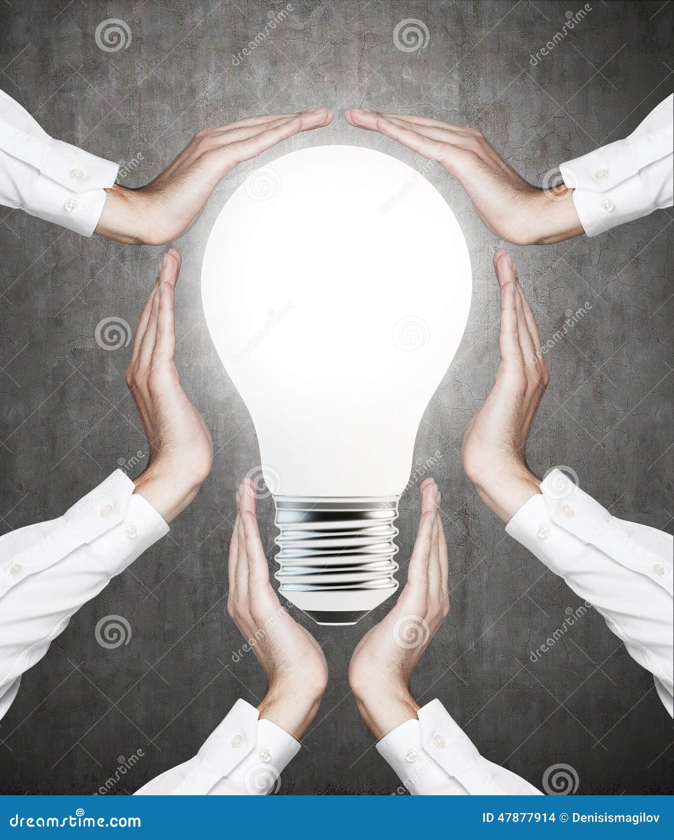 Hands holding lamp stock photo. Image of motivation, innovation - 47877914