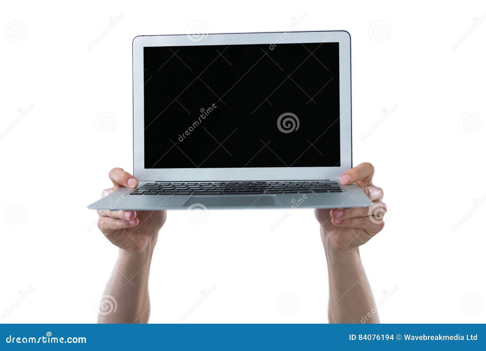 Hands holding laptop stock photo. Image of people, notebook - 84076194