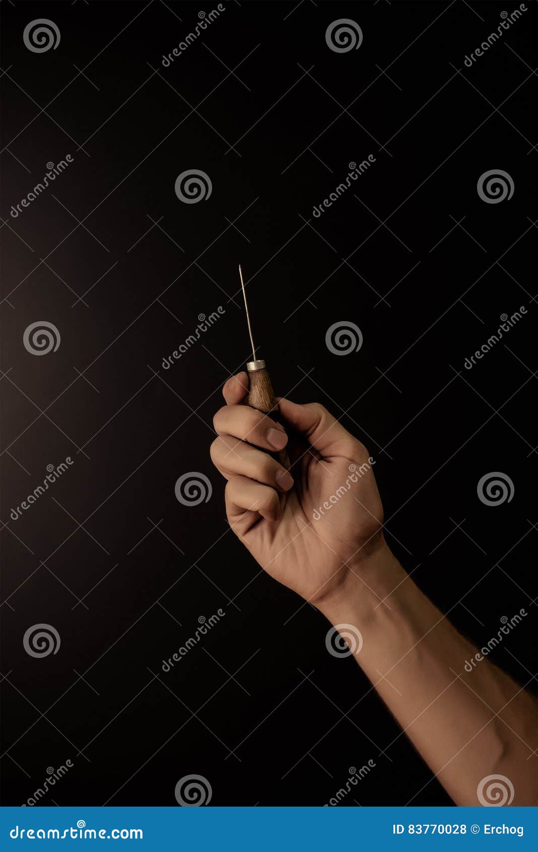 Hands Holding Leather Craft Object with Tool Using for Manufacture ...