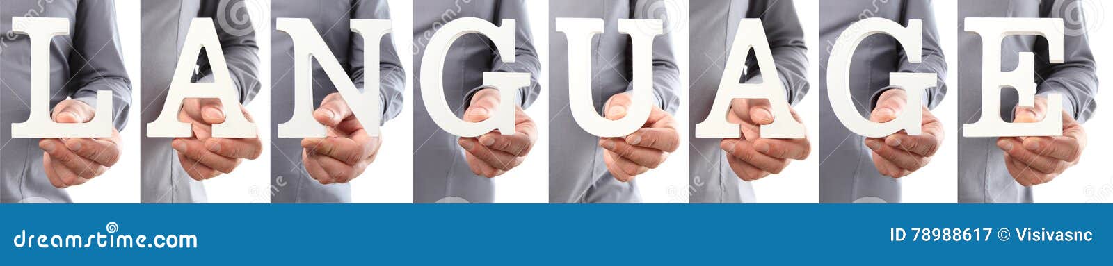 Hands Holding Letter Text Language Stock Image - Image of hand ...