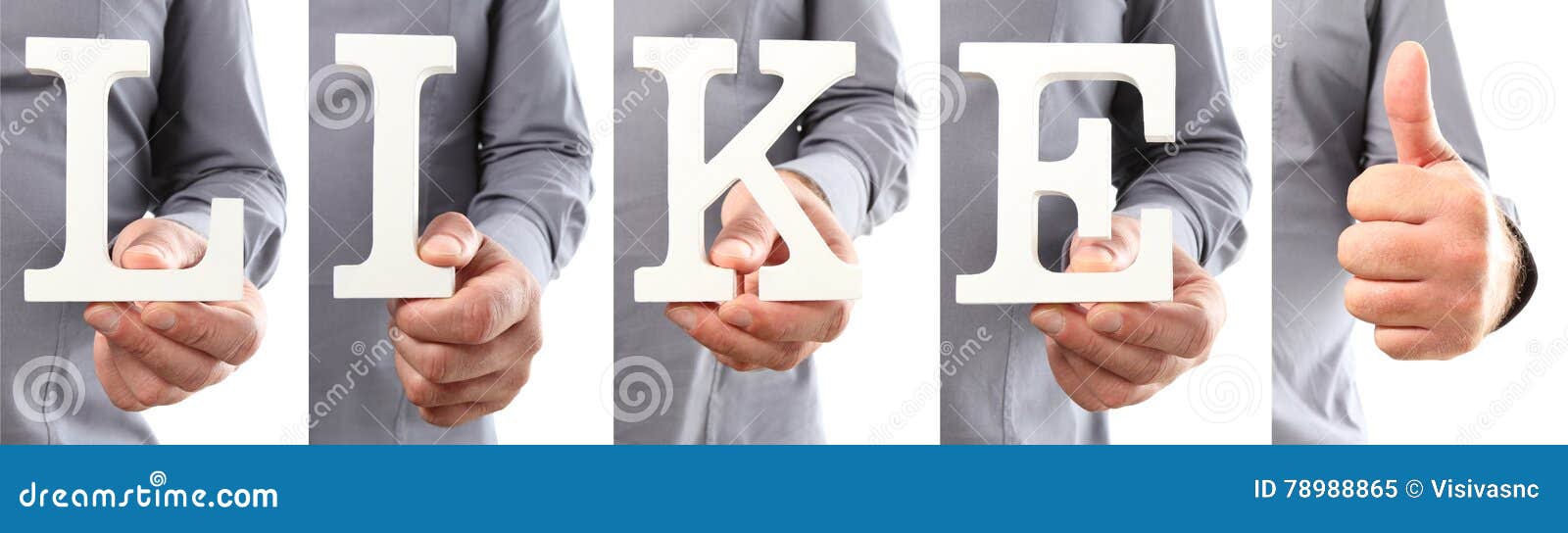 I Like Word Or Concept On Wooden Blocks, White Wood Background Royalty ...